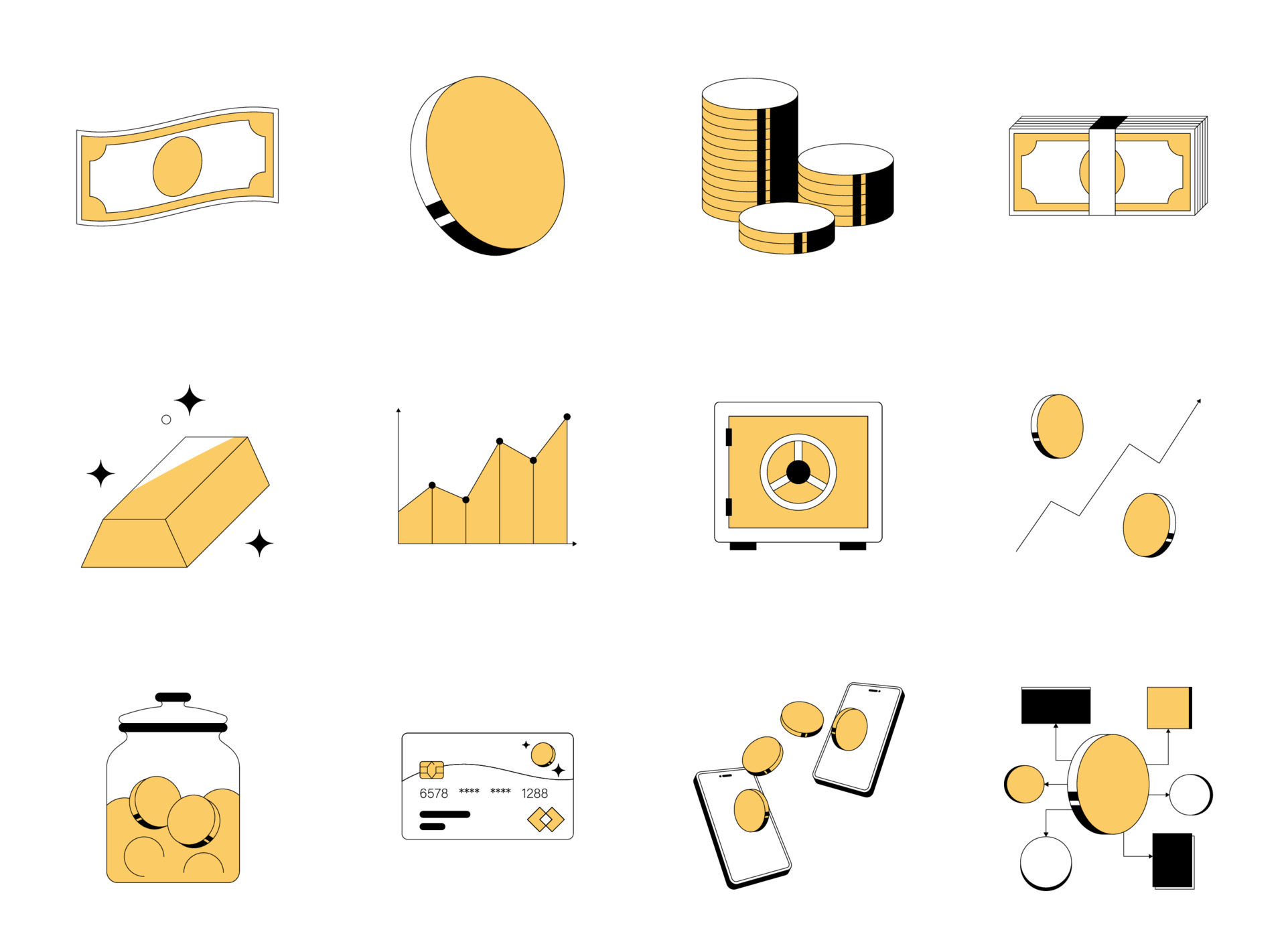 Money Related Thin Line Icon Set 24542440 Vector Art at Vecteezy Money Related Thin Line Icon Set 24542440 Vector Art at Vecteezy
