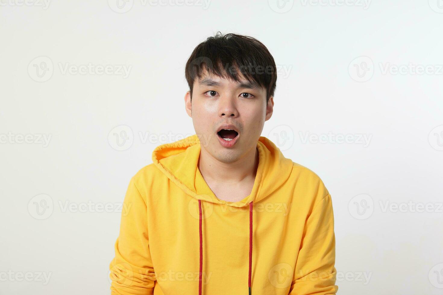 Young good looking Asian chinese malay man pose face body expression ...