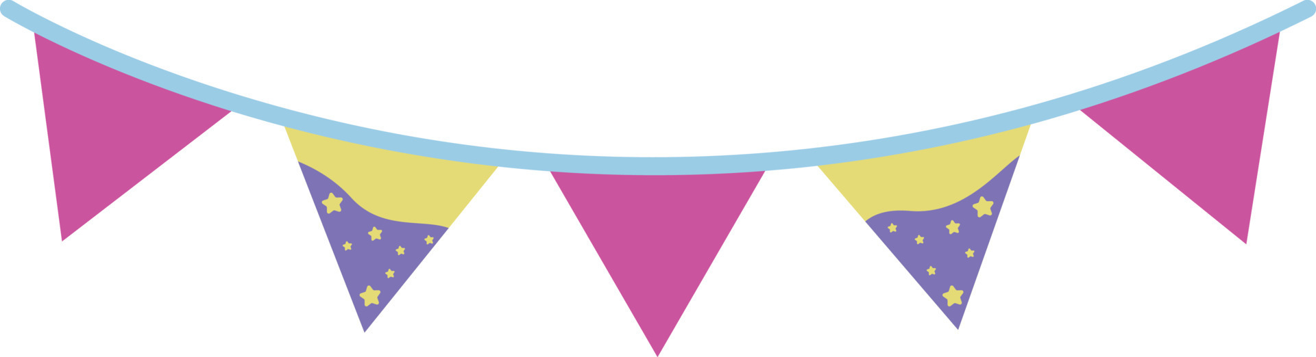 Triangle Colorful Cute Party Flags Illustration Special Style 24548122 ...
