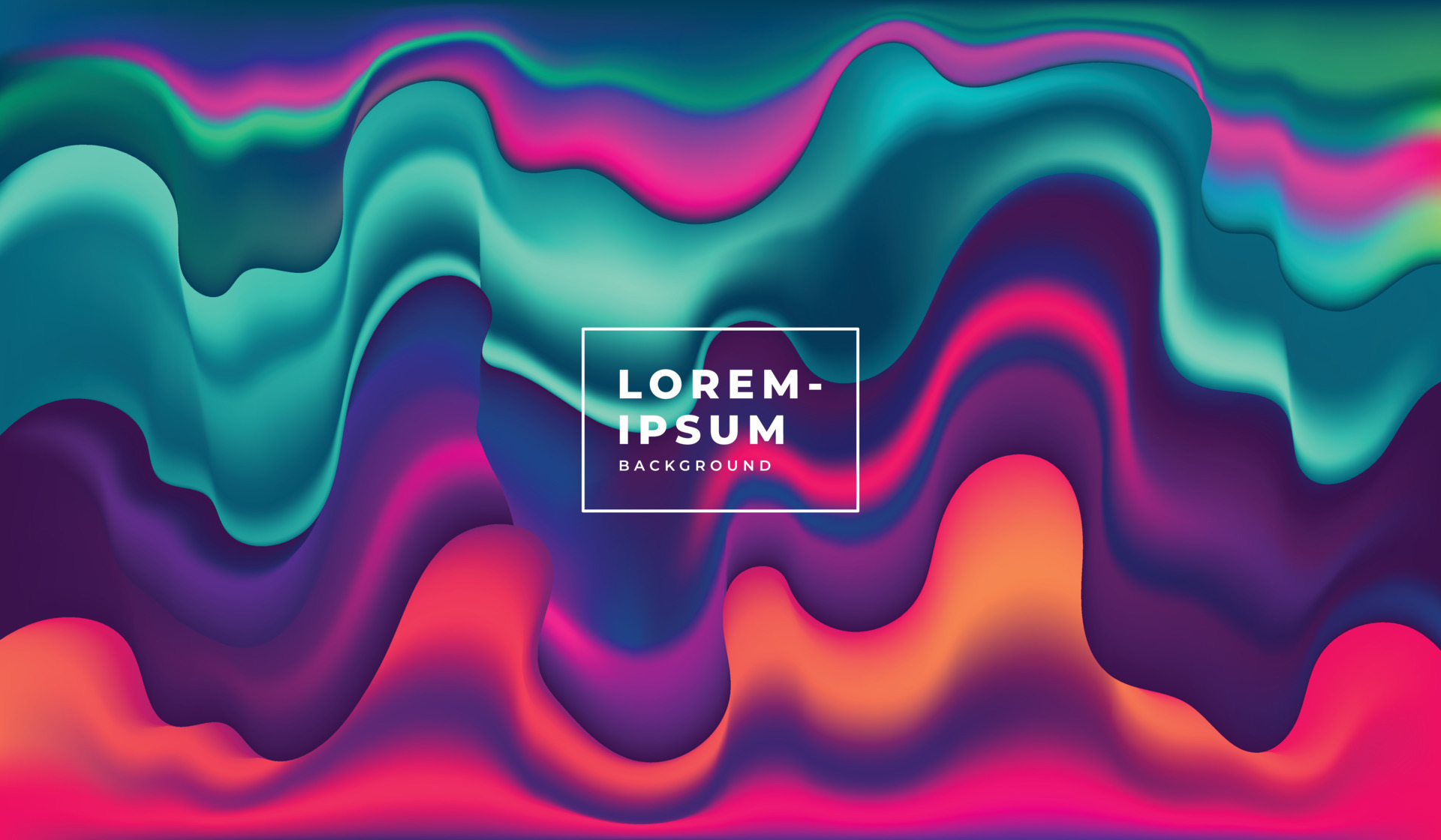 Colorful Abstract Wavy Liquid Background Template Copy Space Fluid Gradient Mesh Colour