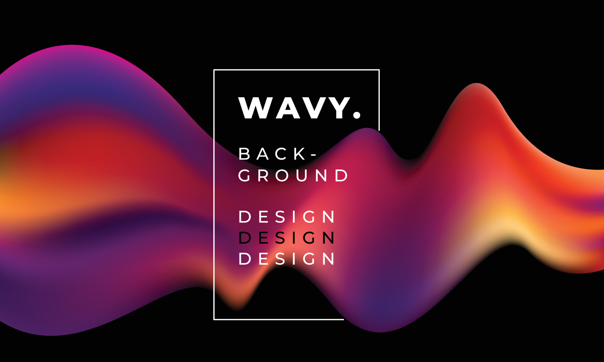 Colorful Abstract Wavy Liquid Background Template Copy Space Fluid Gradient Mesh Colour