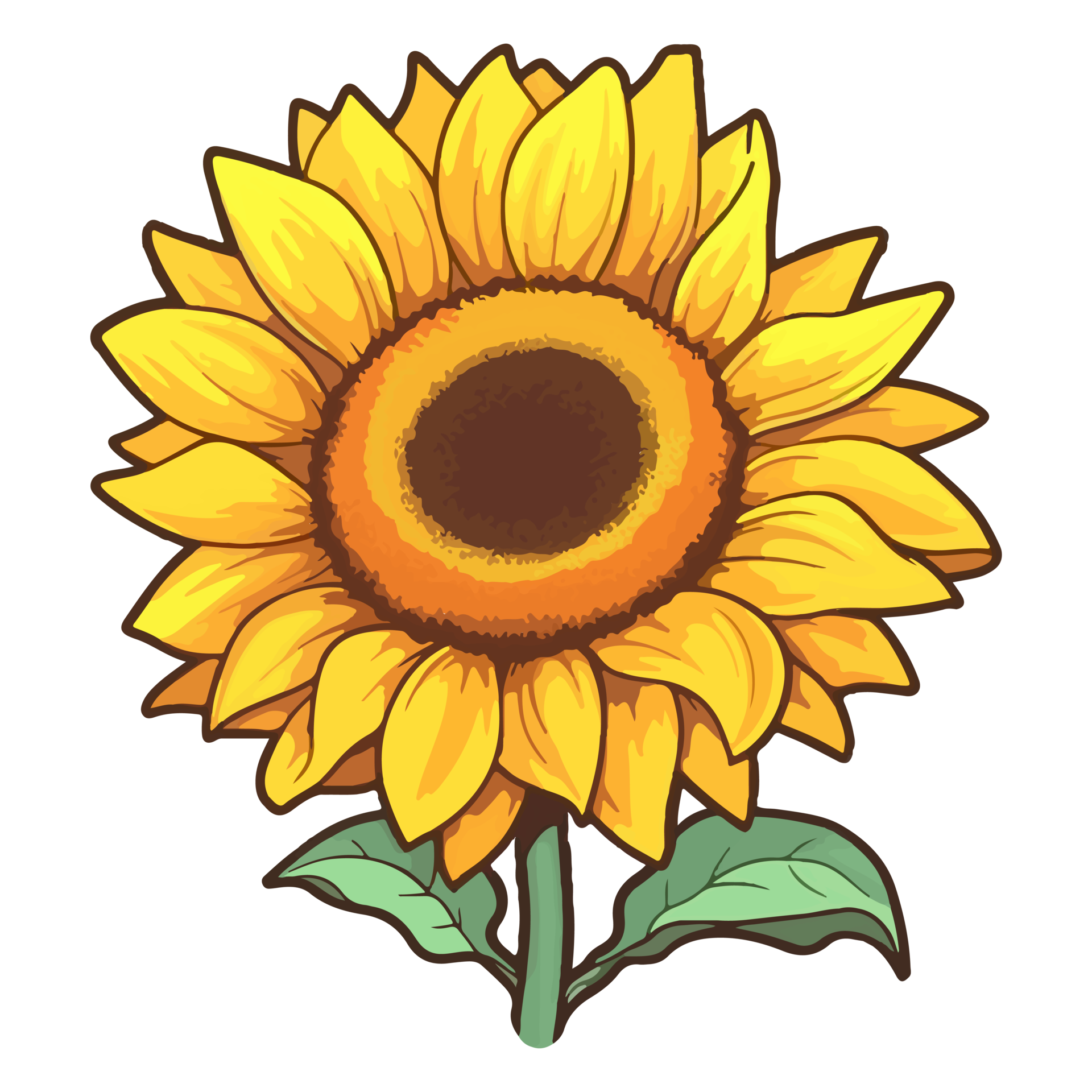 Sunflower Modern Pop Art Style Sunflower Illustration Simple Creative Design 24553454 Png