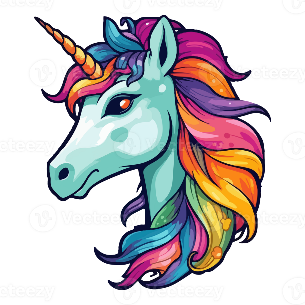 Unicorn Modern Pop Art Style Colorful Unicorn Illustration Pastel Sticker Cute Colors Ai