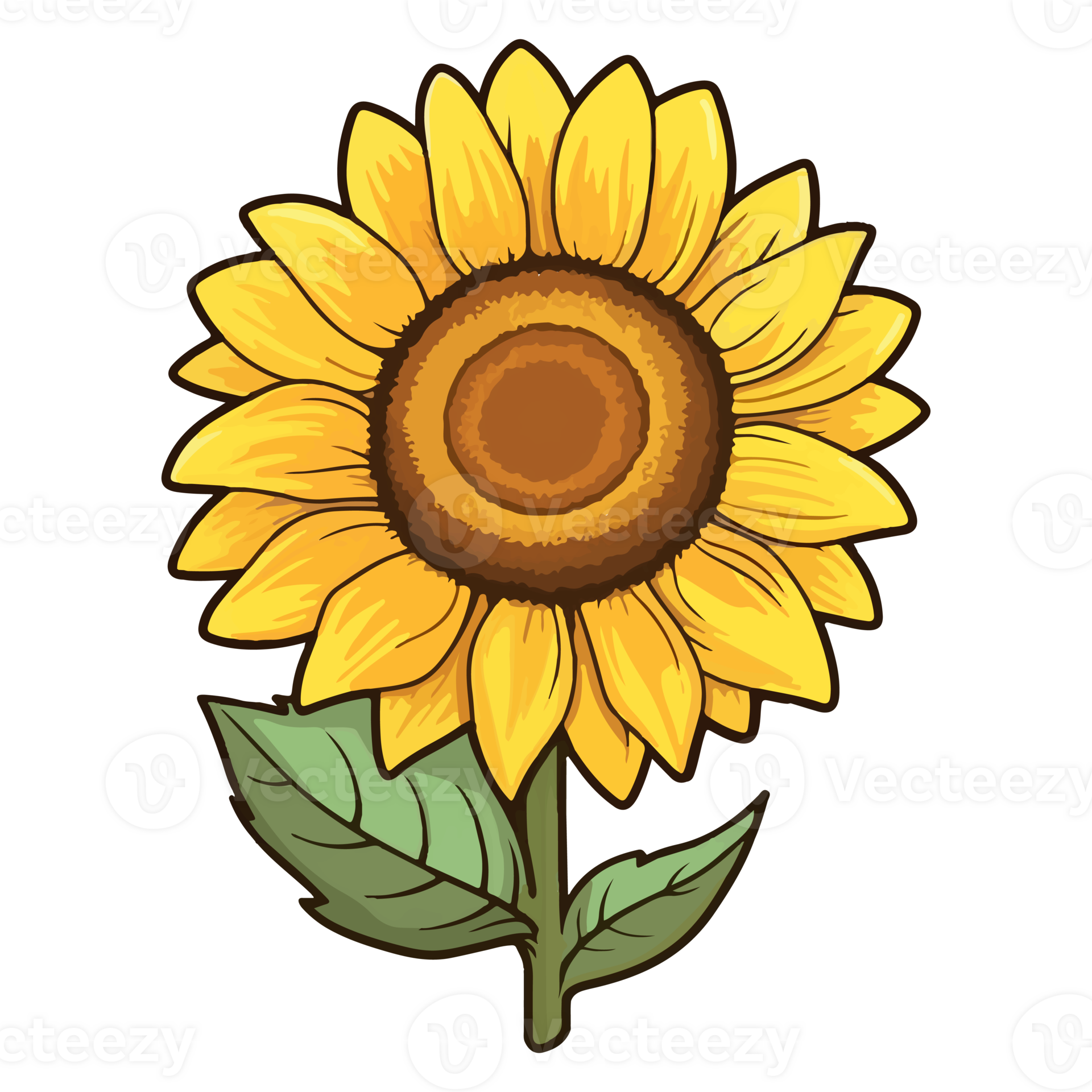 Sunflower Modern Pop Art Style Sunflower Illustration Simple Creative Design 24553635 Png