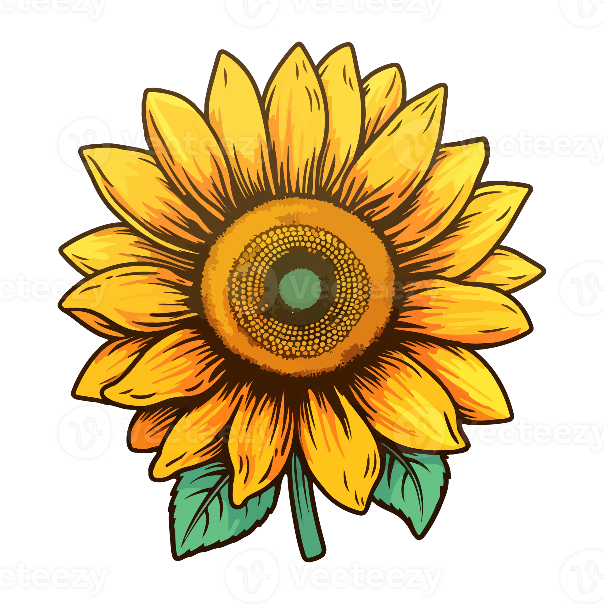 Sunflower Modern Pop Art Style Sunflower Illustration Simple Creative Design Ai Generated