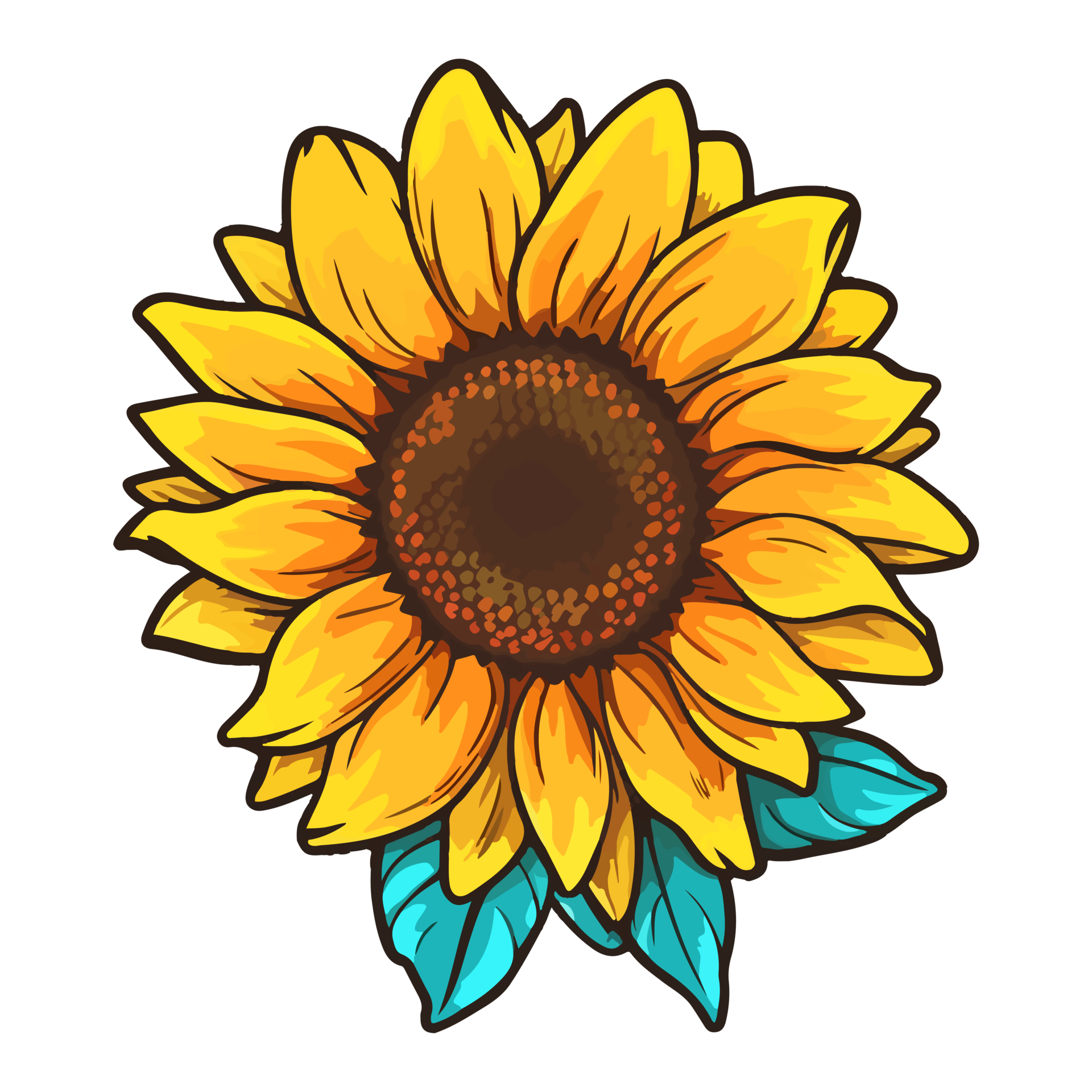 Sunflower Modern Pop Art Style Sunflower Illustration Simple Creative Design 24553680 Png