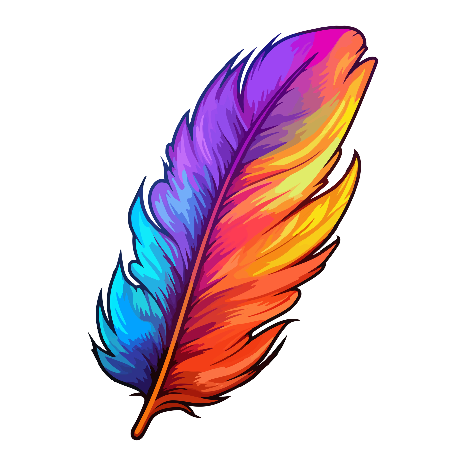 Colorful bird feather Logo, Feather Sticker, Pastel cute colors ... Colorful bird feather Logo, Feather Sticker, Pastel cute colors ...