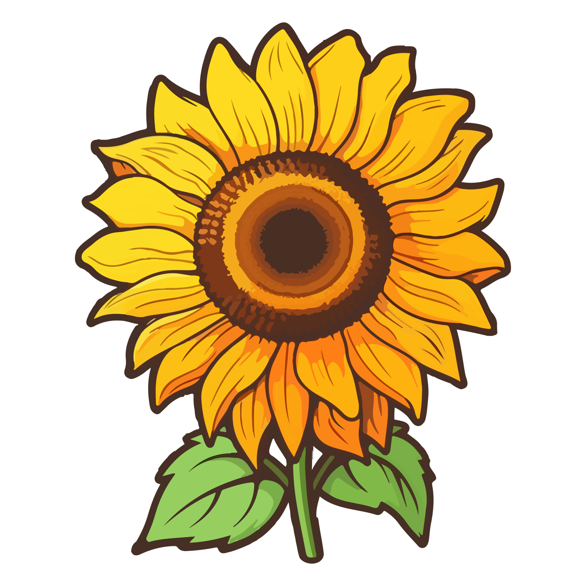 Sunflower Modern Pop Art Style Sunflower Illustration Simple Creative Design Ai Generated