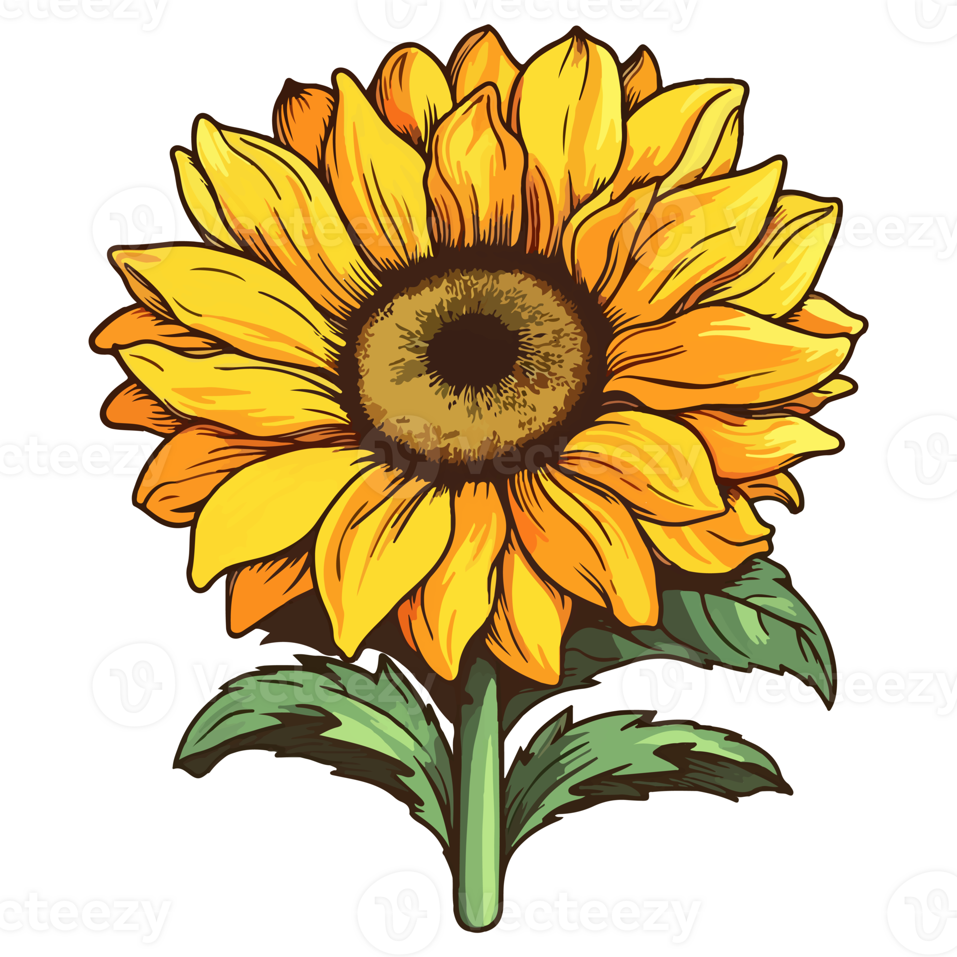 Sunflower Modern Pop Art Style Sunflower Illustration Simple Creative Design 24553915 Png
