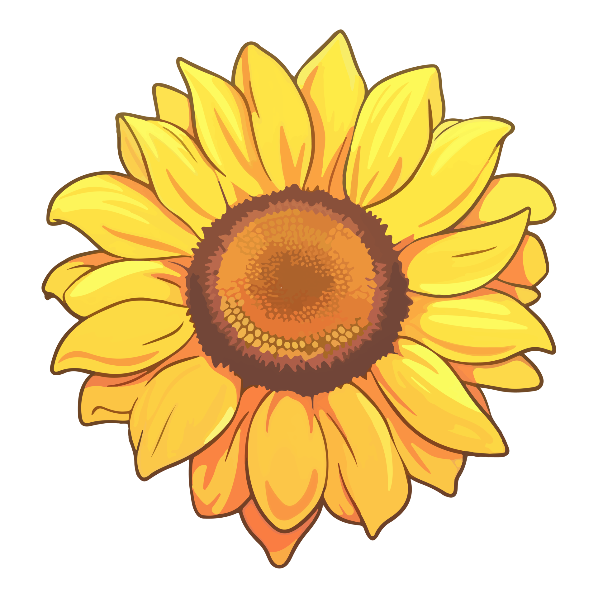 Sunflower Modern Pop Art Style Sunflower Illustration Simple Creative Design 24553923 Png