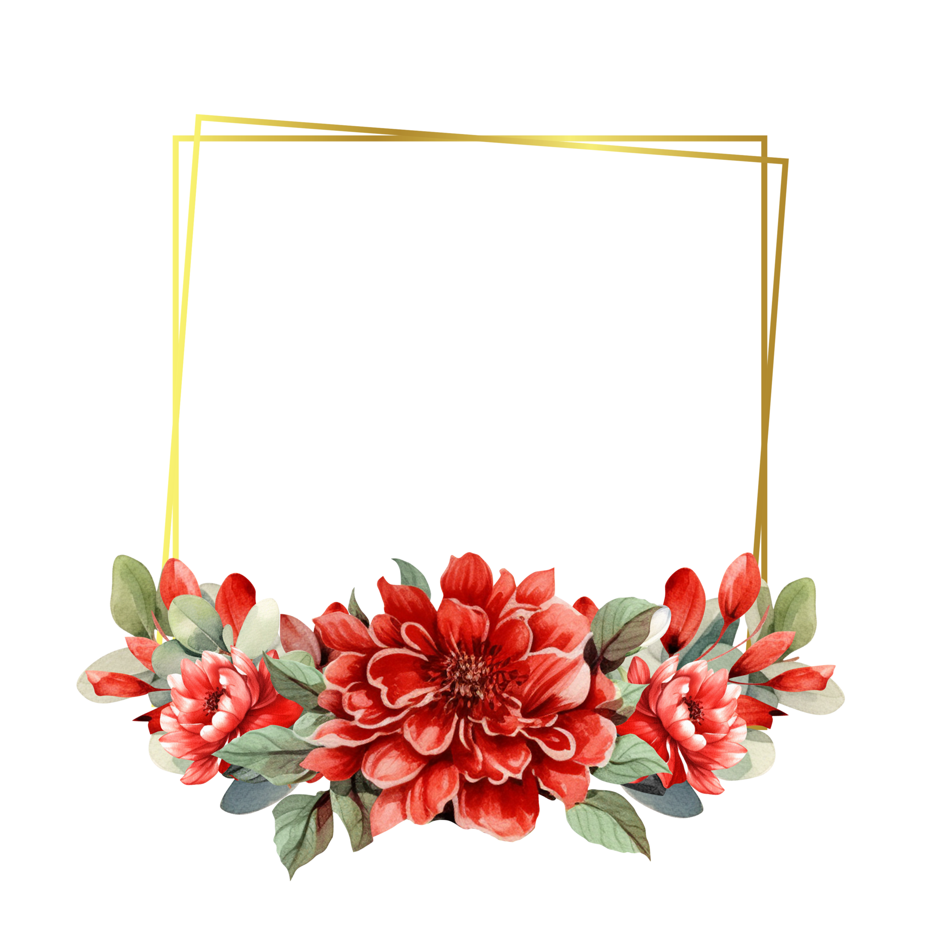 Gold Geometric Floral greenery leaves Frames 24554058 PNG Gold Geometric Floral greenery leaves Frames 24554058 PNG
