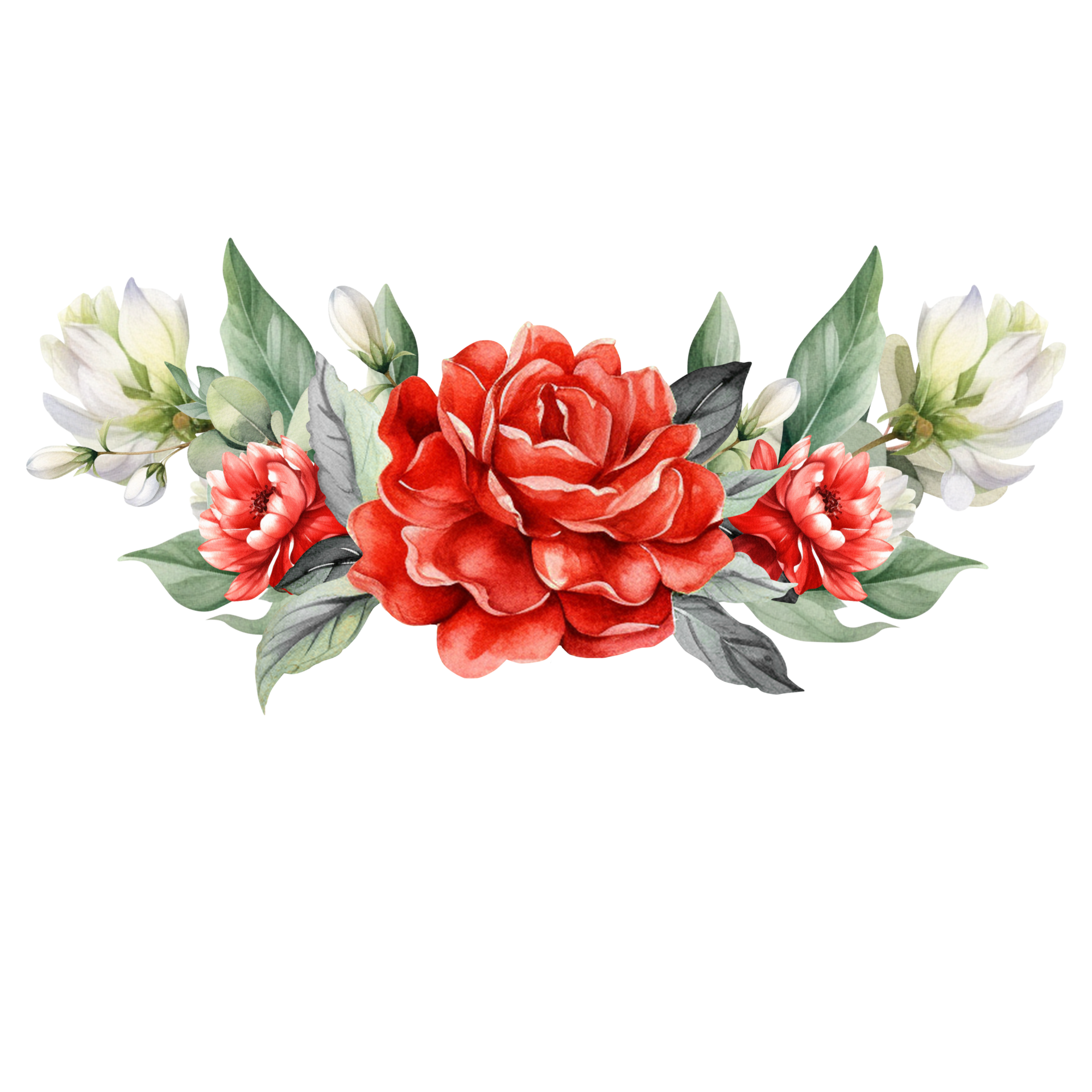 red floral border with greenery leaves watercolor 24554063 PNG red floral border with greenery leaves watercolor 24554063 PNG
