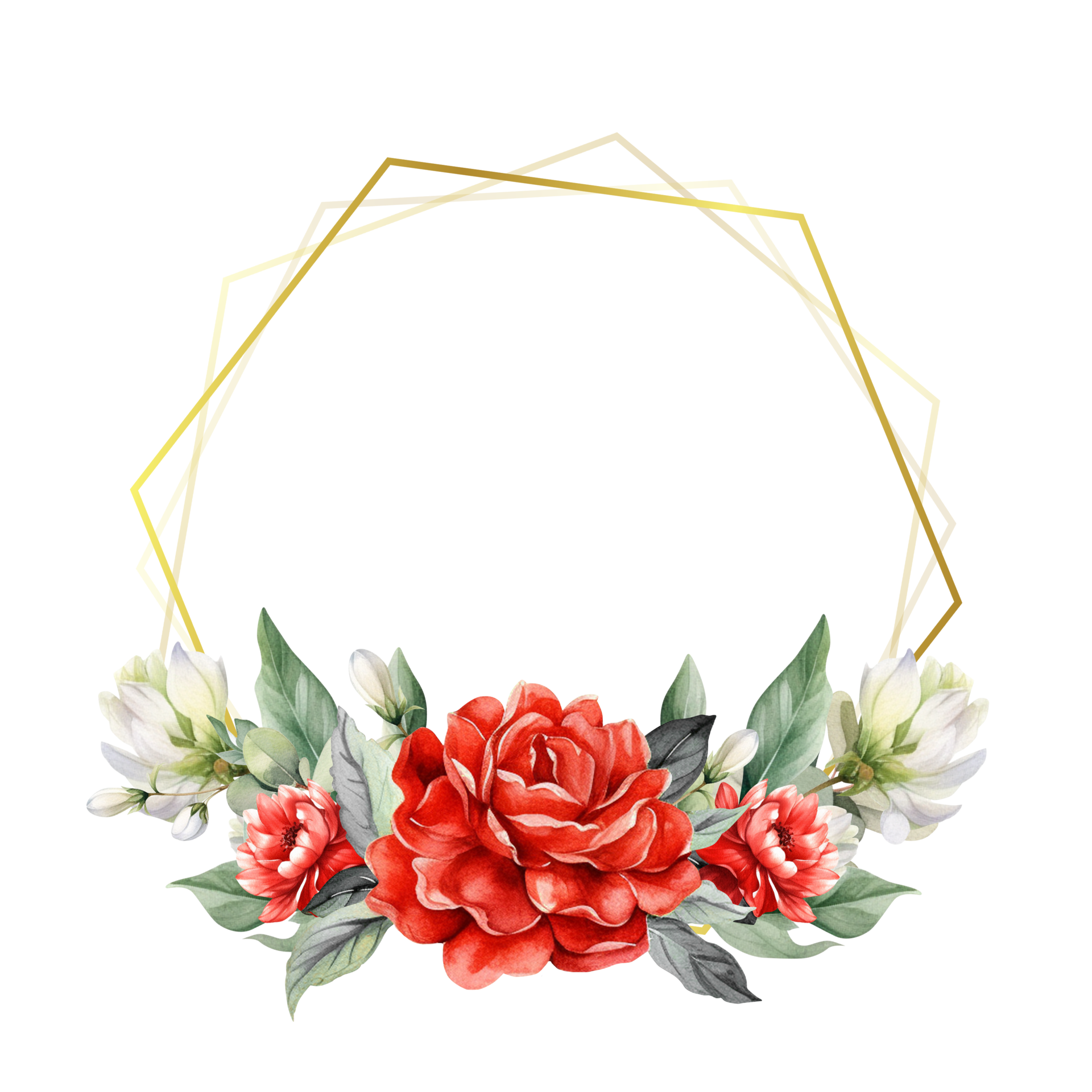 Gold Geometric Floral greenery leaves Frames 24554073 PNG Gold Geometric Floral greenery leaves Frames 24554073 PNG