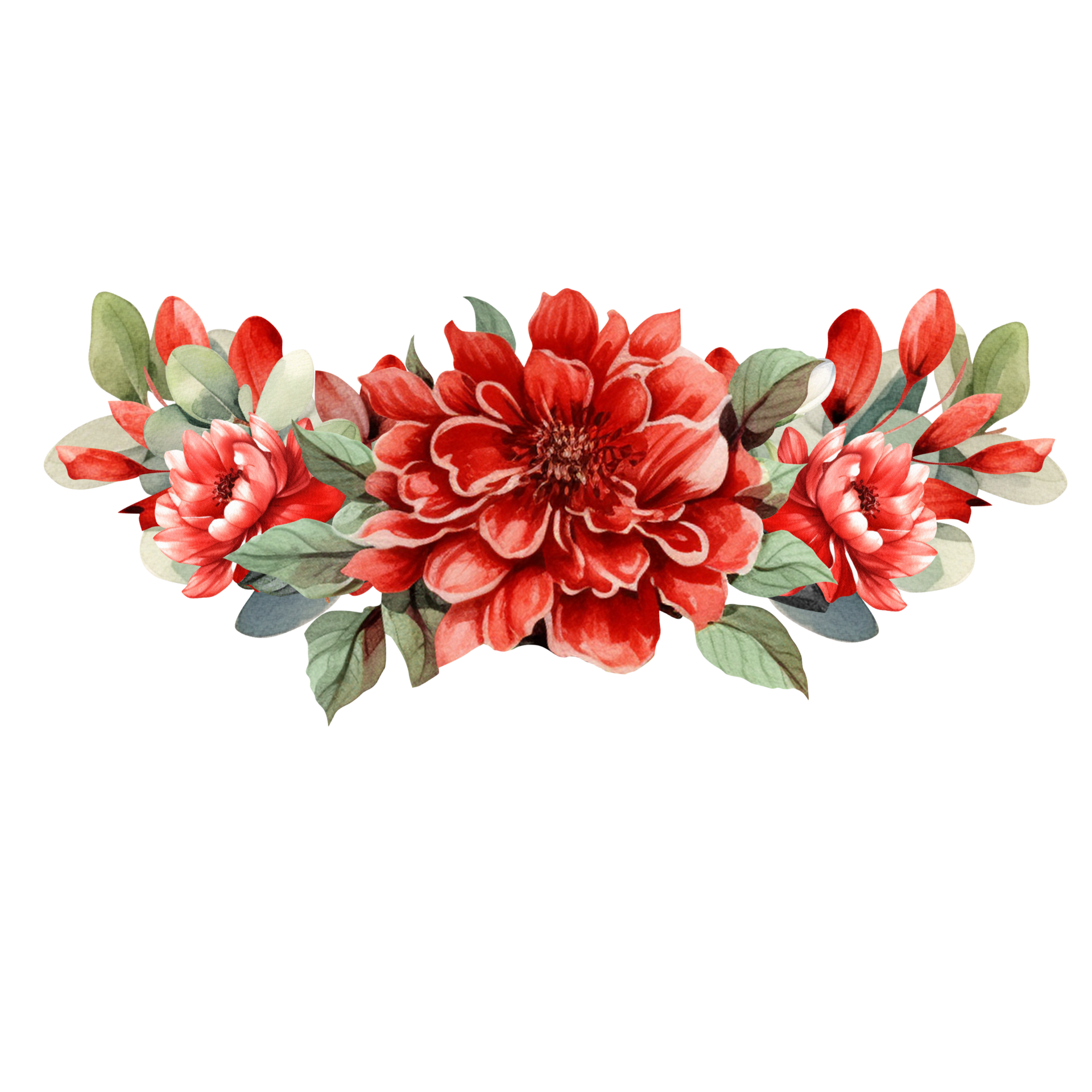 red floral border with greenery leaves watercolor 24554074 PNG red floral border with greenery leaves watercolor 24554074 PNG