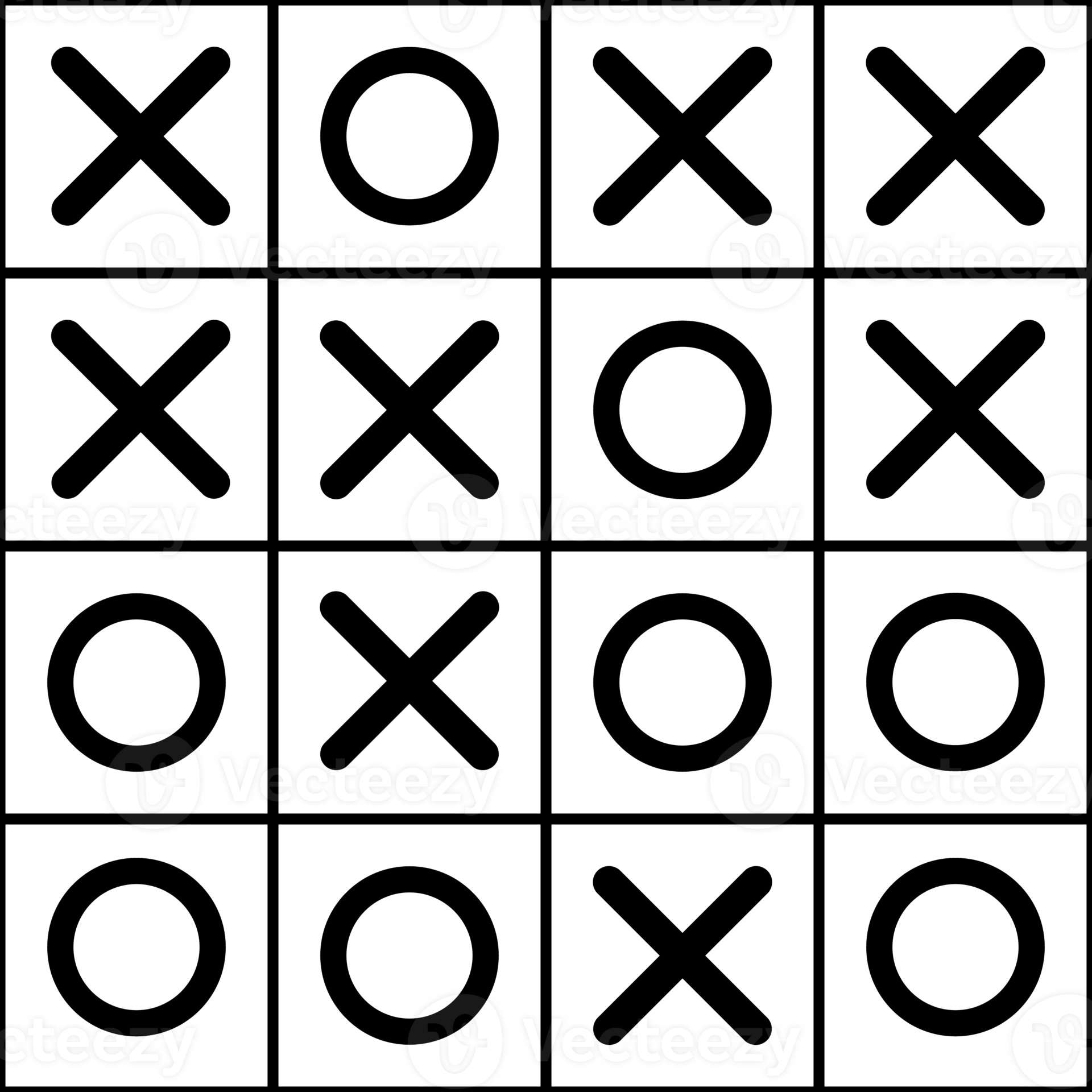 Xo Or Tictactoe Game Seamless Pattern Background Crosses And Zeros Funny Game Schematic Image