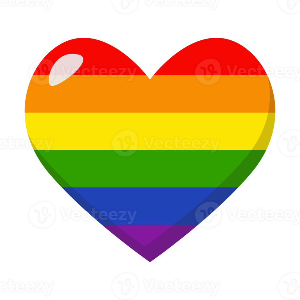 Lgbtq Rainbow Heart 24555824 Png