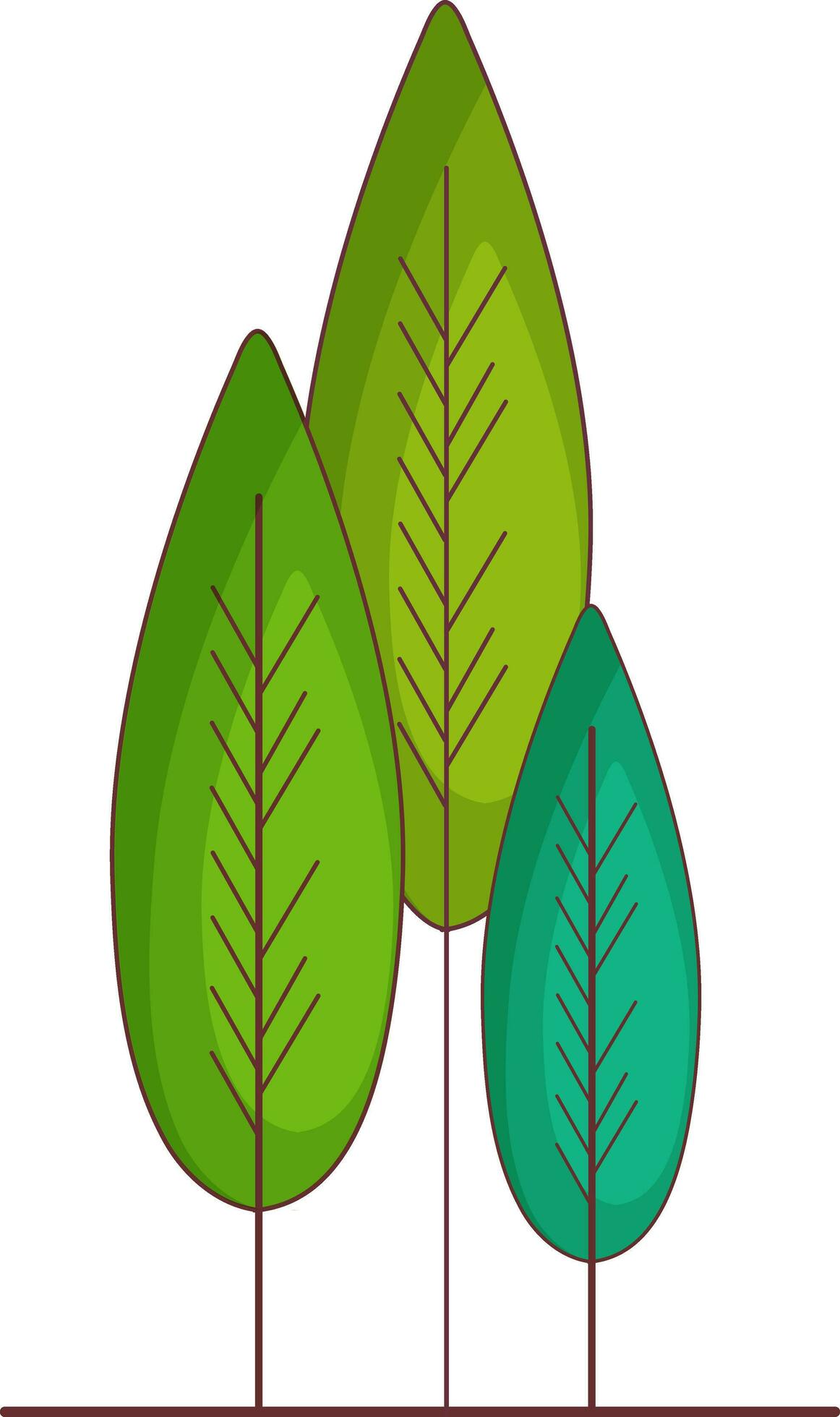 Vector Trees Element On White Background. 24556473 Vector Art at Vecteezy