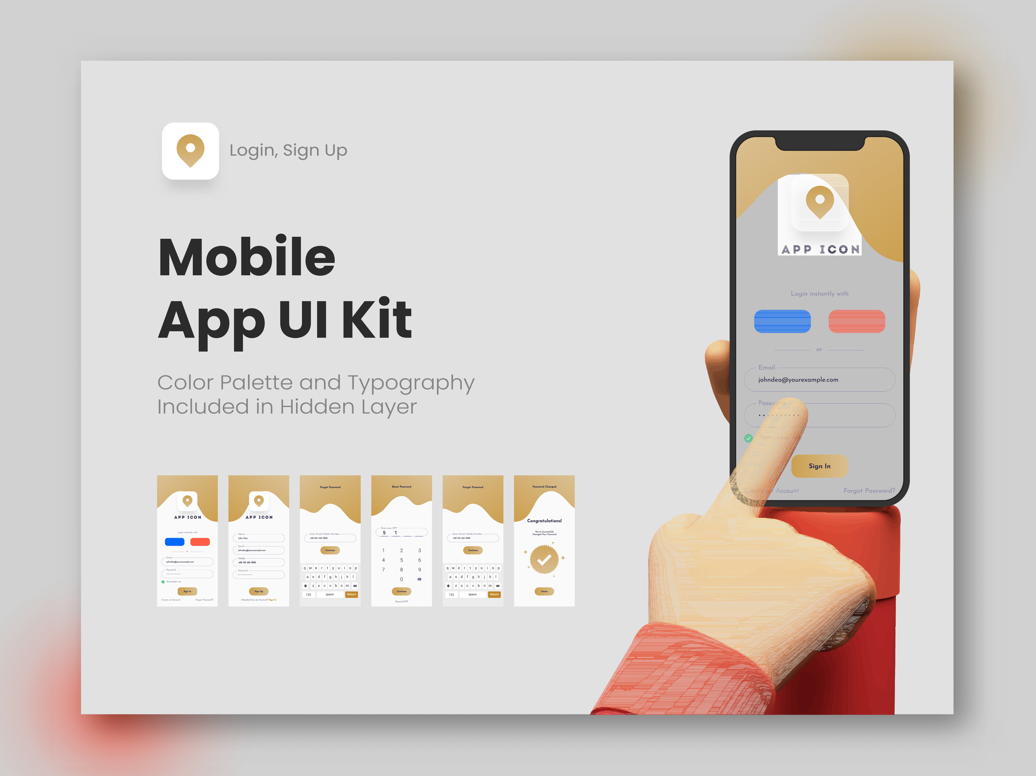 Wireframe Ui Ux Gui Layout With Different Login Screens Including