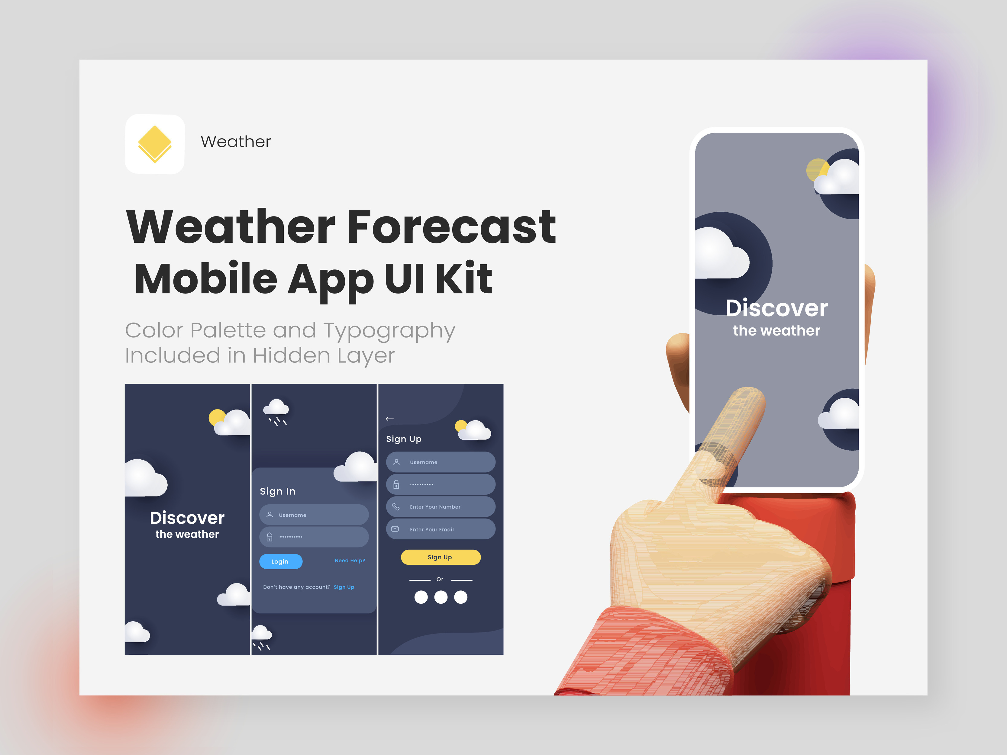 Weather Forecast Mobile App Ui Screens Including Like As Sign In Sign