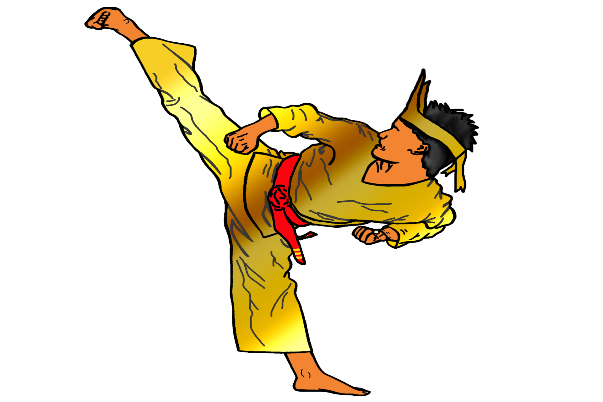 Icon Malay Warrior Doing Combating Movement Call Side Kick 24560023 Png