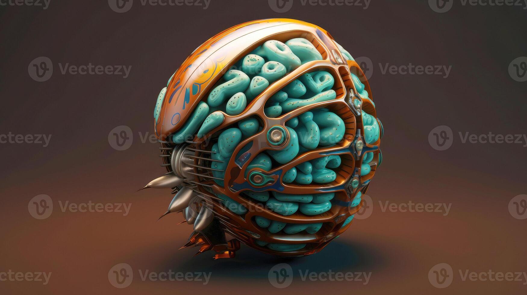 Brain and nerve forming a futuristic face illustrating the power of our ...