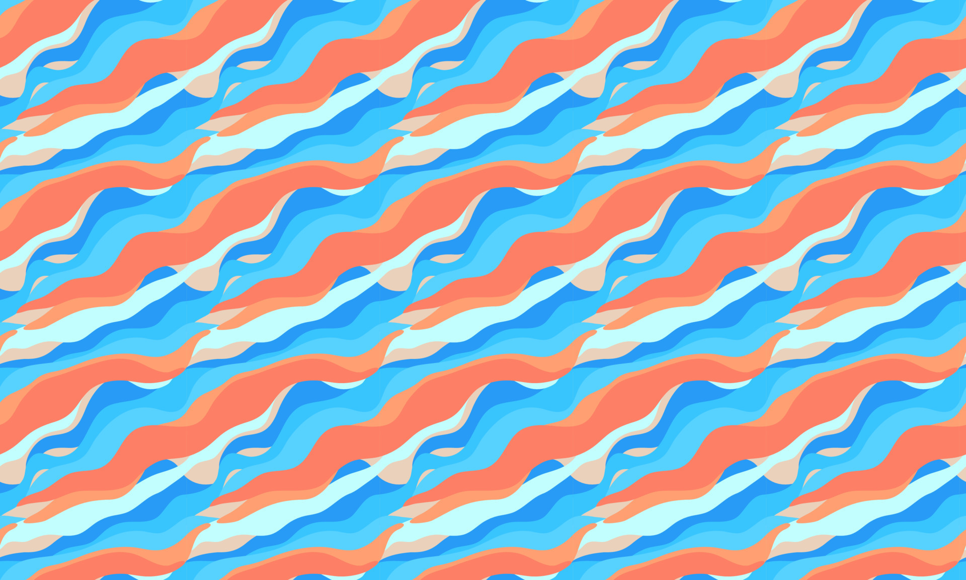 Blue Orange Seamless Wave Pattern 24568396 Vector Art at Vecteezy