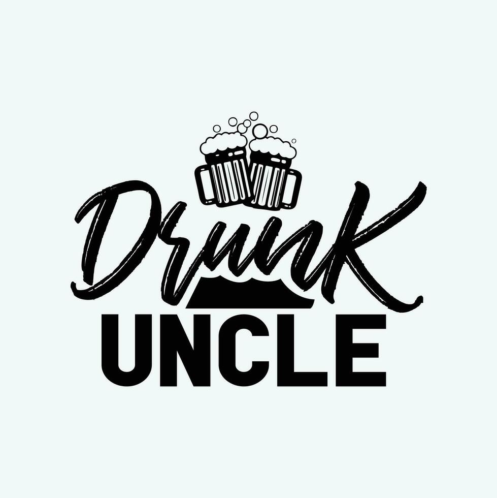 Drunk Uncle Fathers Day Funny T Shirt Design 24572698 Vector Art At