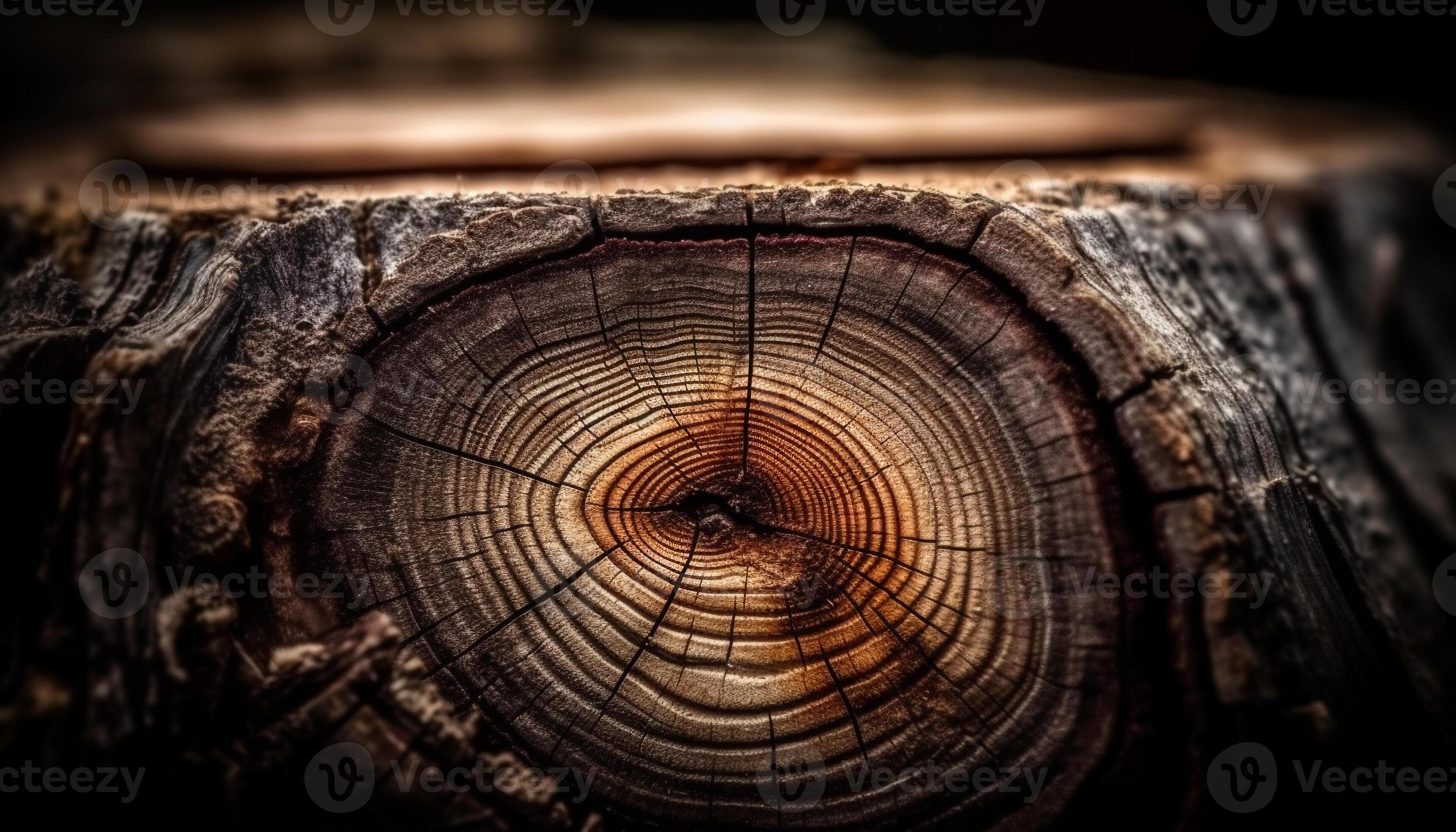 Tree trunk cross section reveals concentric growth rings generated by AI 24575378 Stock Photo at ...