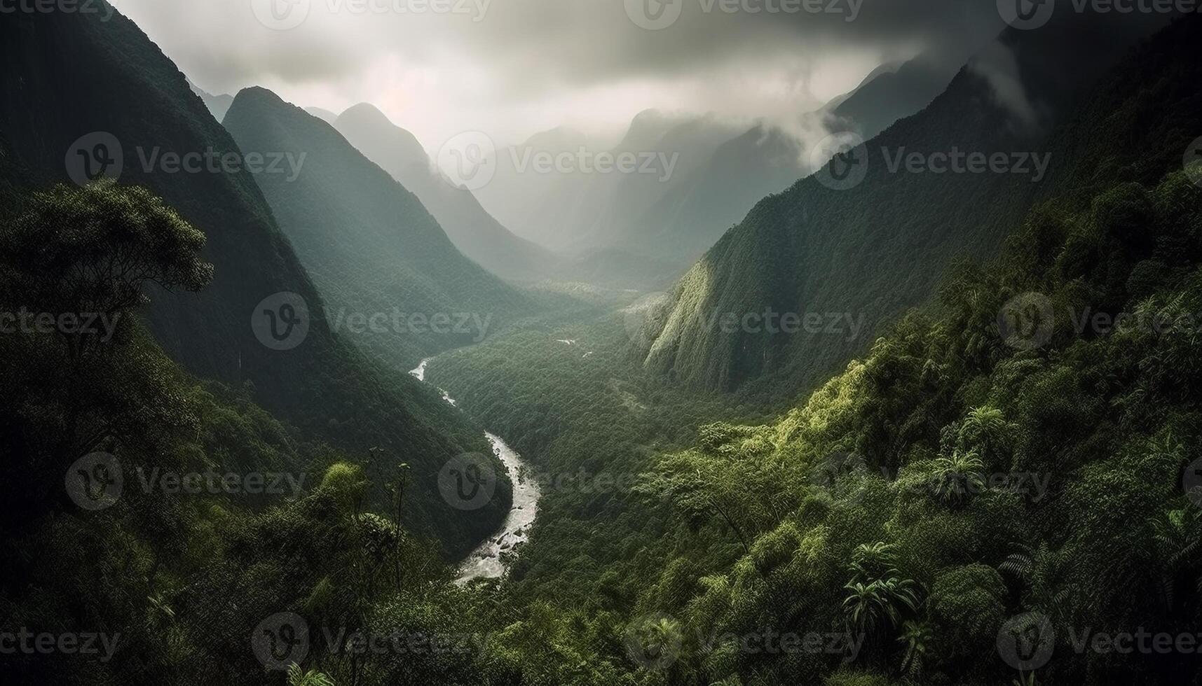 Majestic mountain range, high up in the sky generated by AI 24575856 ...