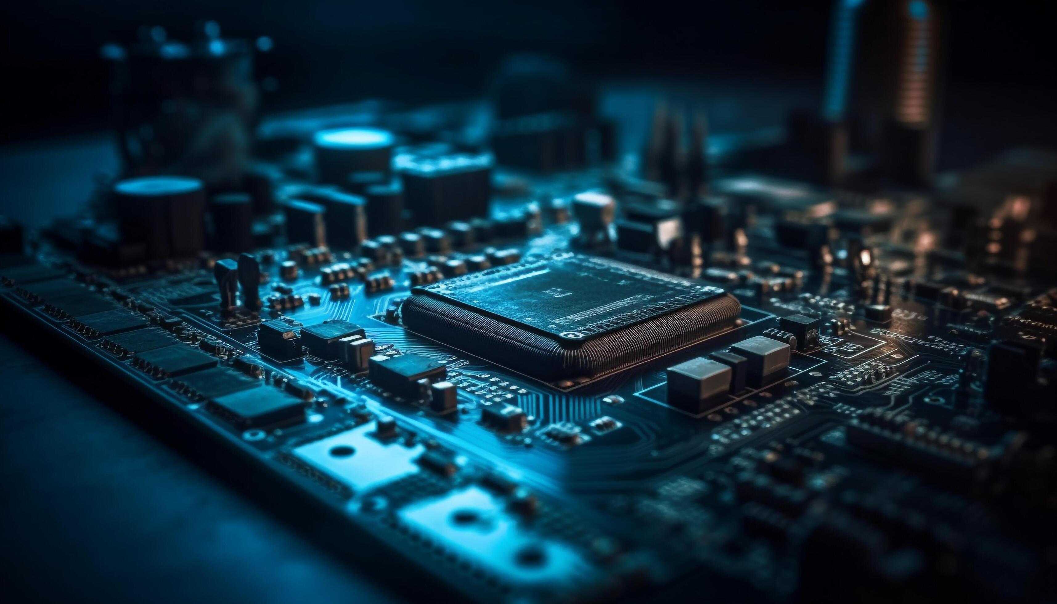 Abstract Complexity Of Computer Equipment Circuit Board Cpu Resistor
