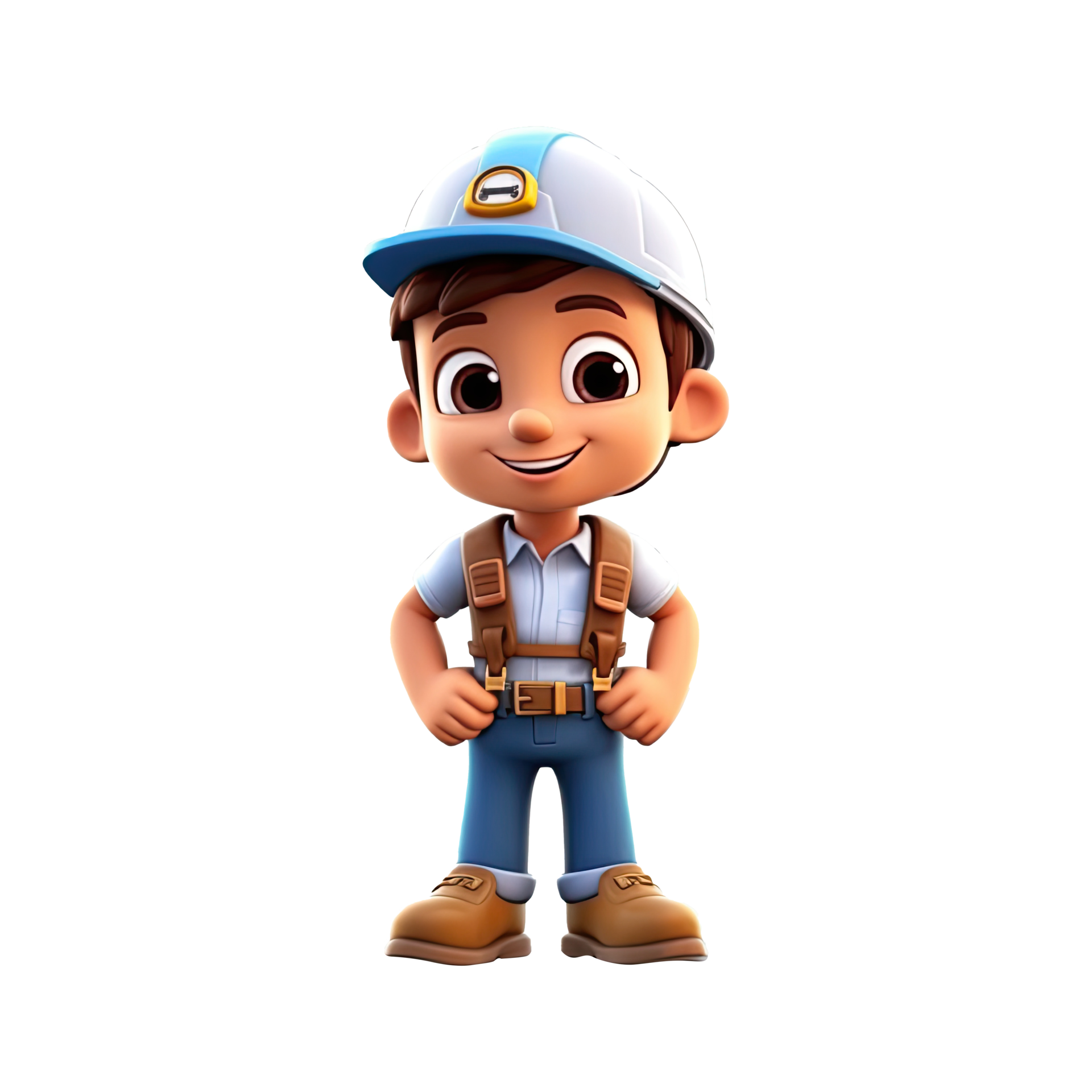 3D cartoon engineer on transparent background. 24585302 PNG 3D cartoon engineer on transparent background. 24585302 PNG