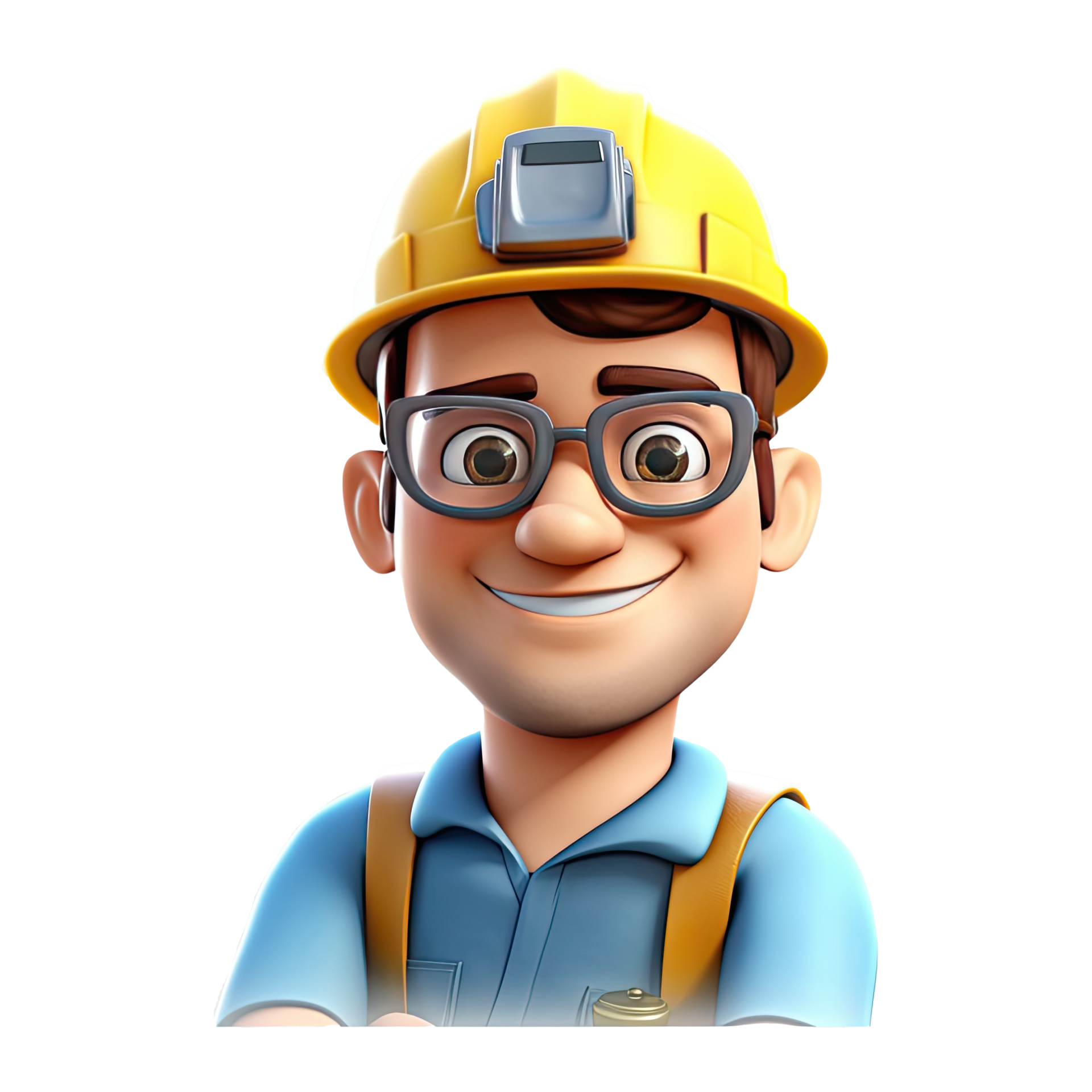 3D cartoon engineer on transparent background. 24585327 PNG 3D cartoon engineer on transparent background. 24585327 PNG