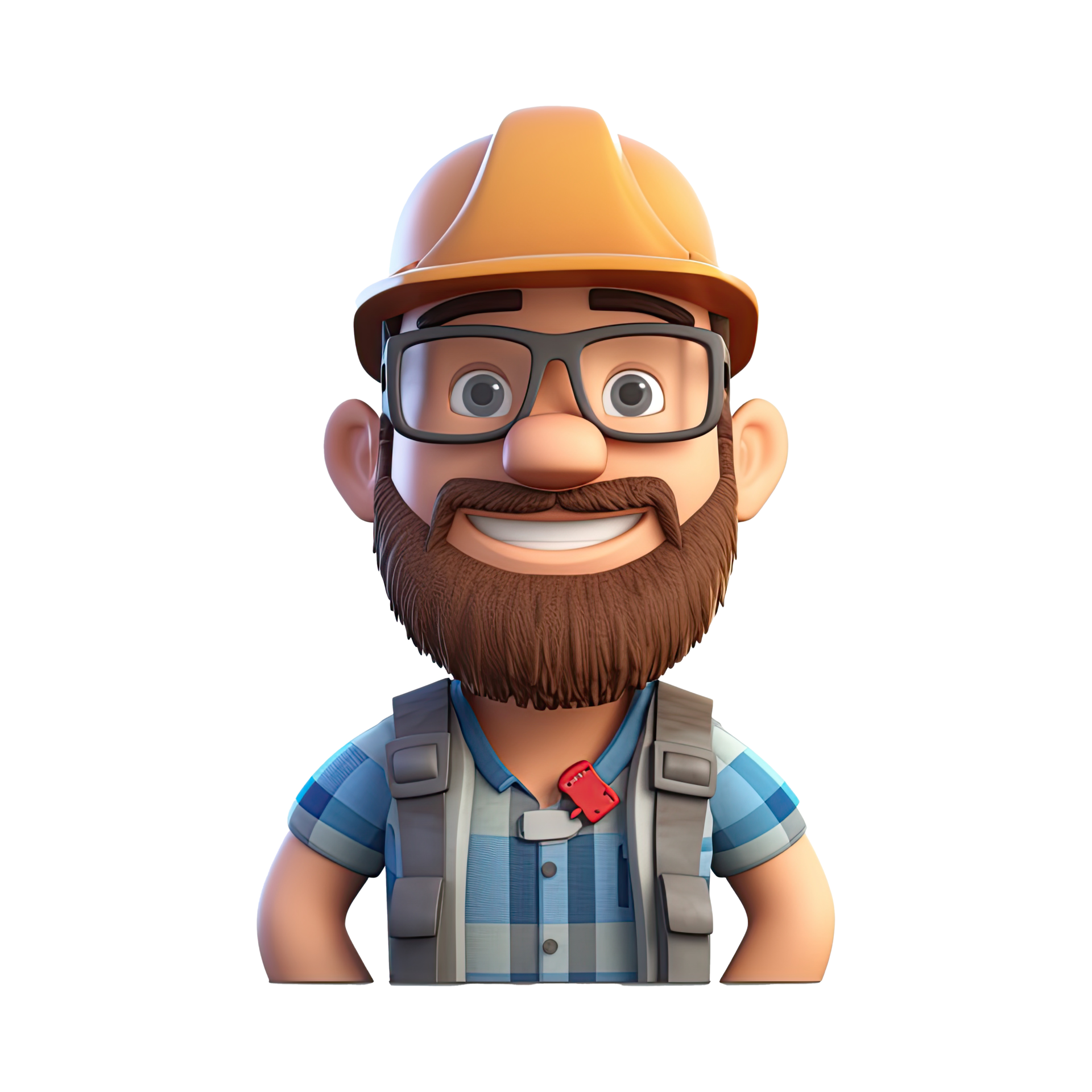 3D cartoon engineer on transparent background. 24585347 PNG 3D cartoon engineer on transparent background. 24585347 PNG