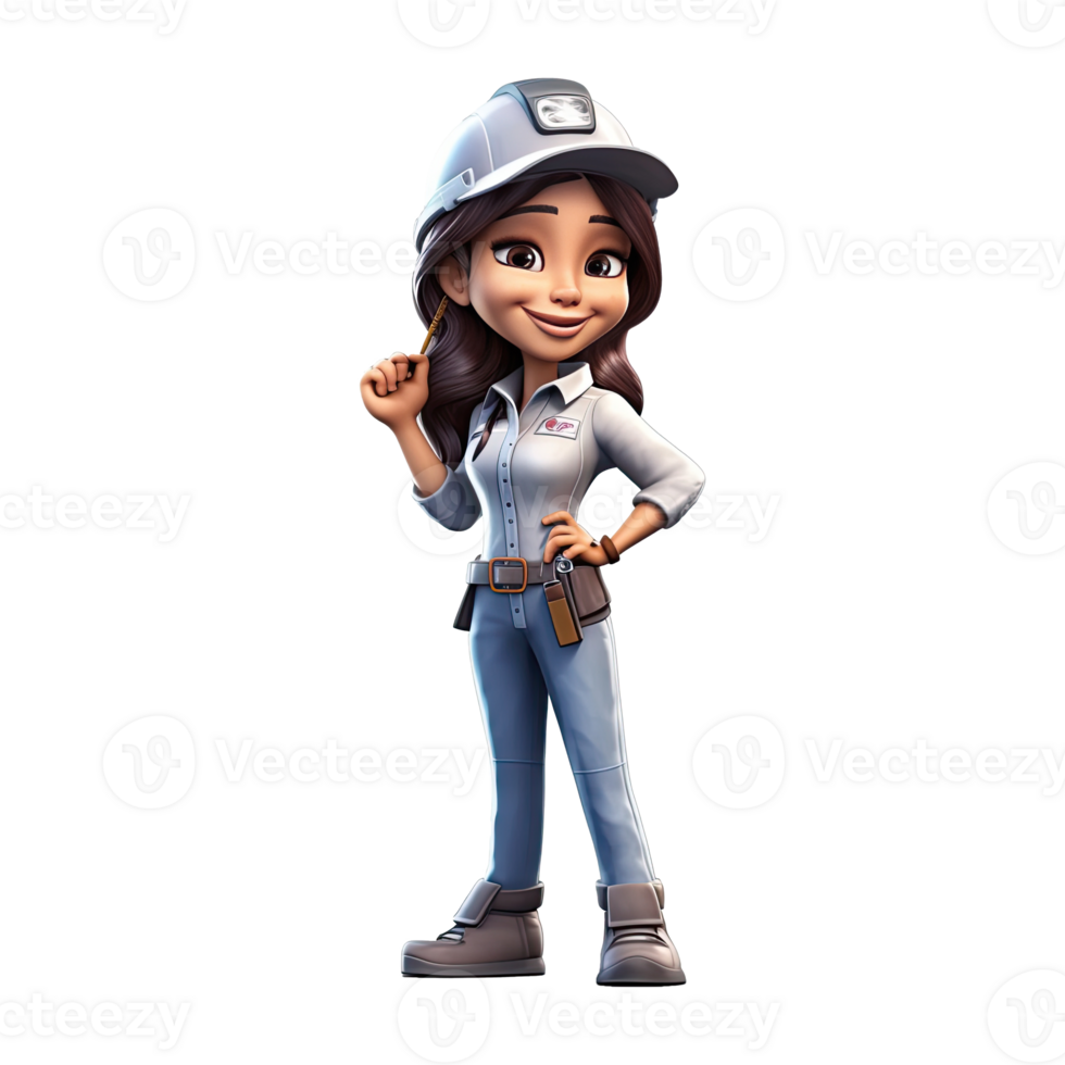 3D cartoon engineer on transparent background. 24585390 PNG 3D cartoon engineer on transparent background. 24585390 PNG