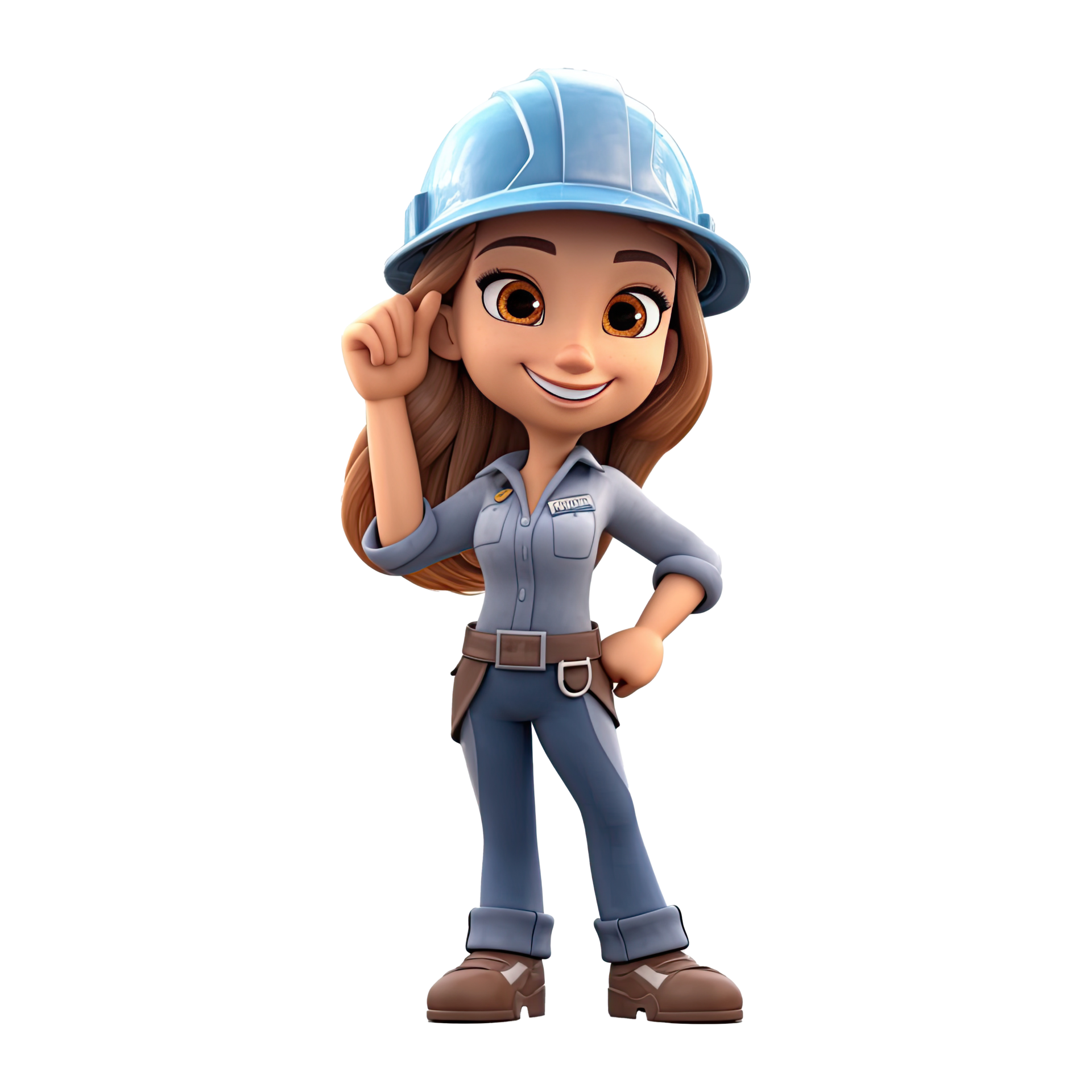 3D cartoon engineer on transparent background. 24585394 PNG 3D cartoon engineer on transparent background. 24585394 PNG