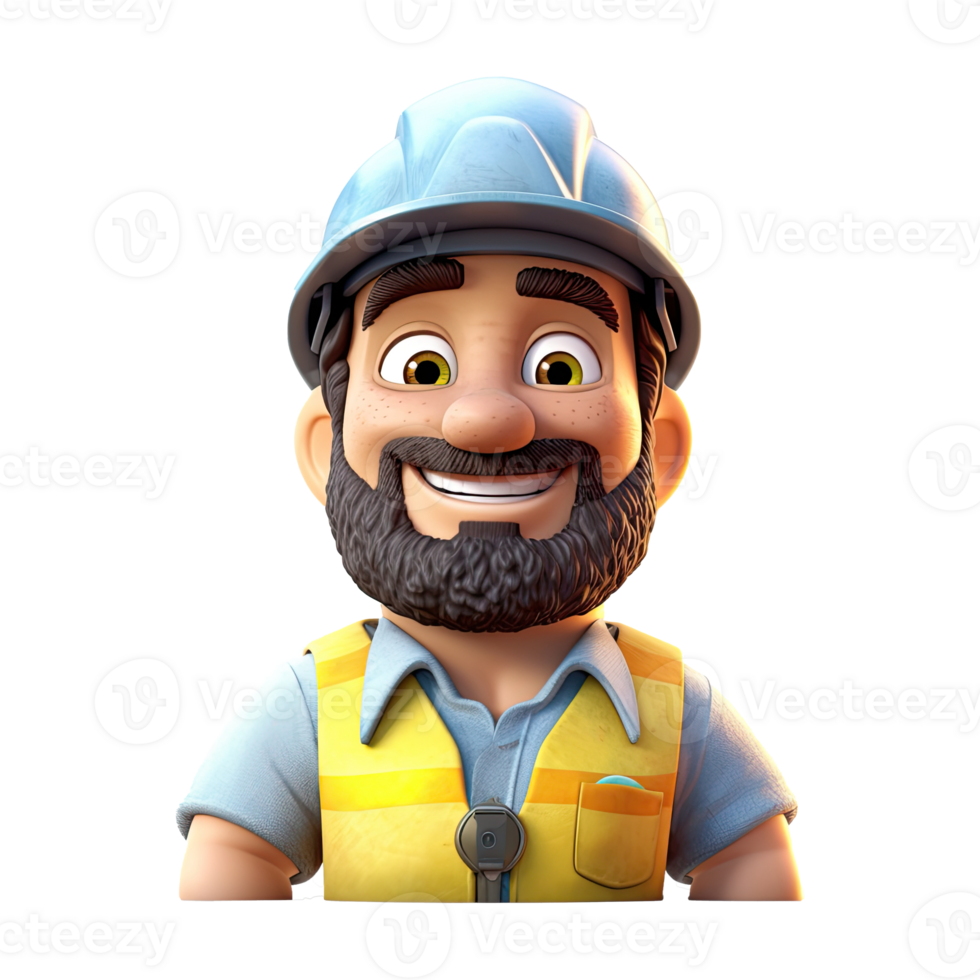 3D cartoon engineer on transparent background. 24585405 PNG 3D cartoon engineer on transparent background. 24585405 PNG