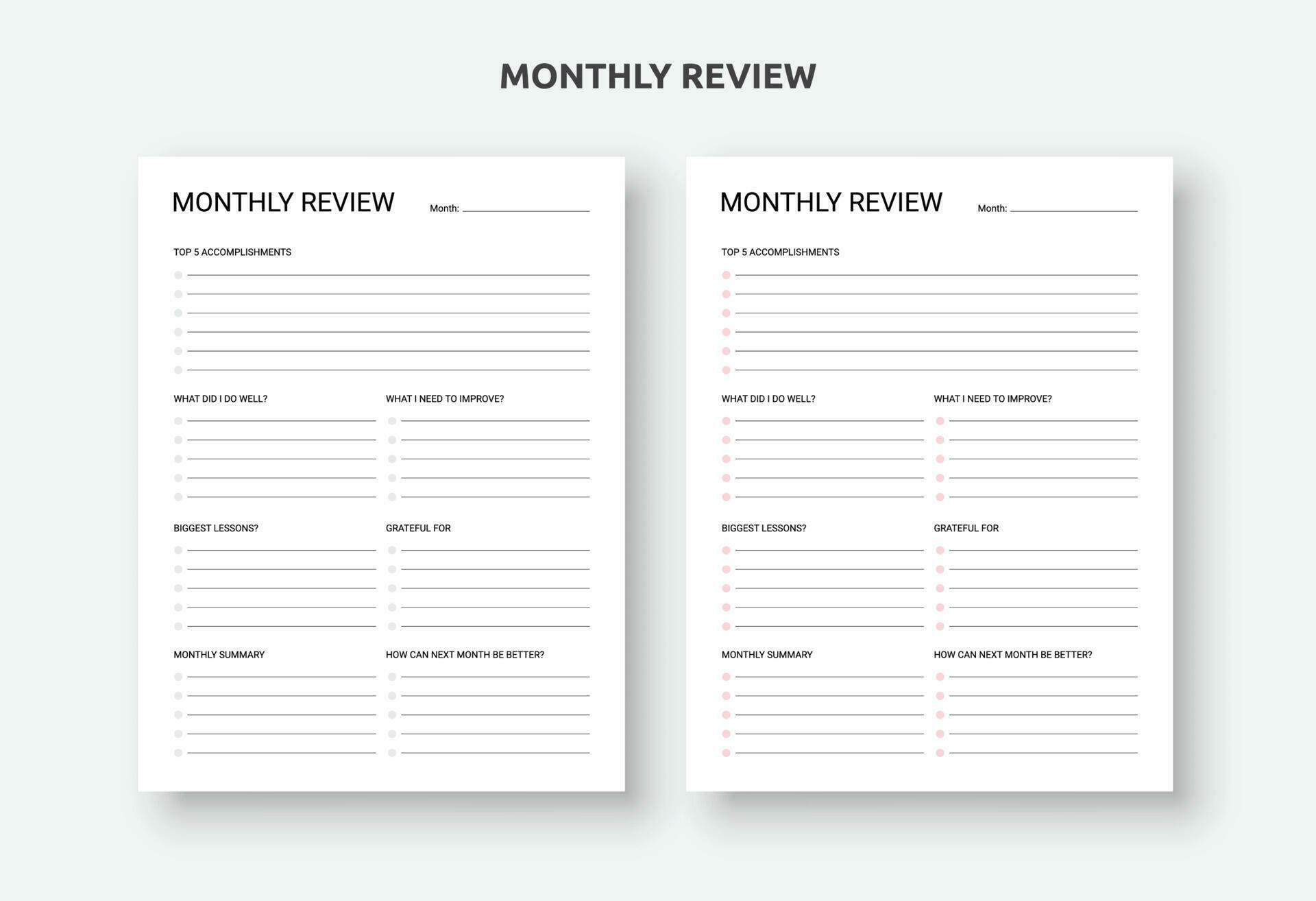 Monthly Review, Monthly Reflection, Monthly Evaluation, Monthly Summary ... Monthly Review, Monthly Reflection, Monthly Evaluation, Monthly Summary ...