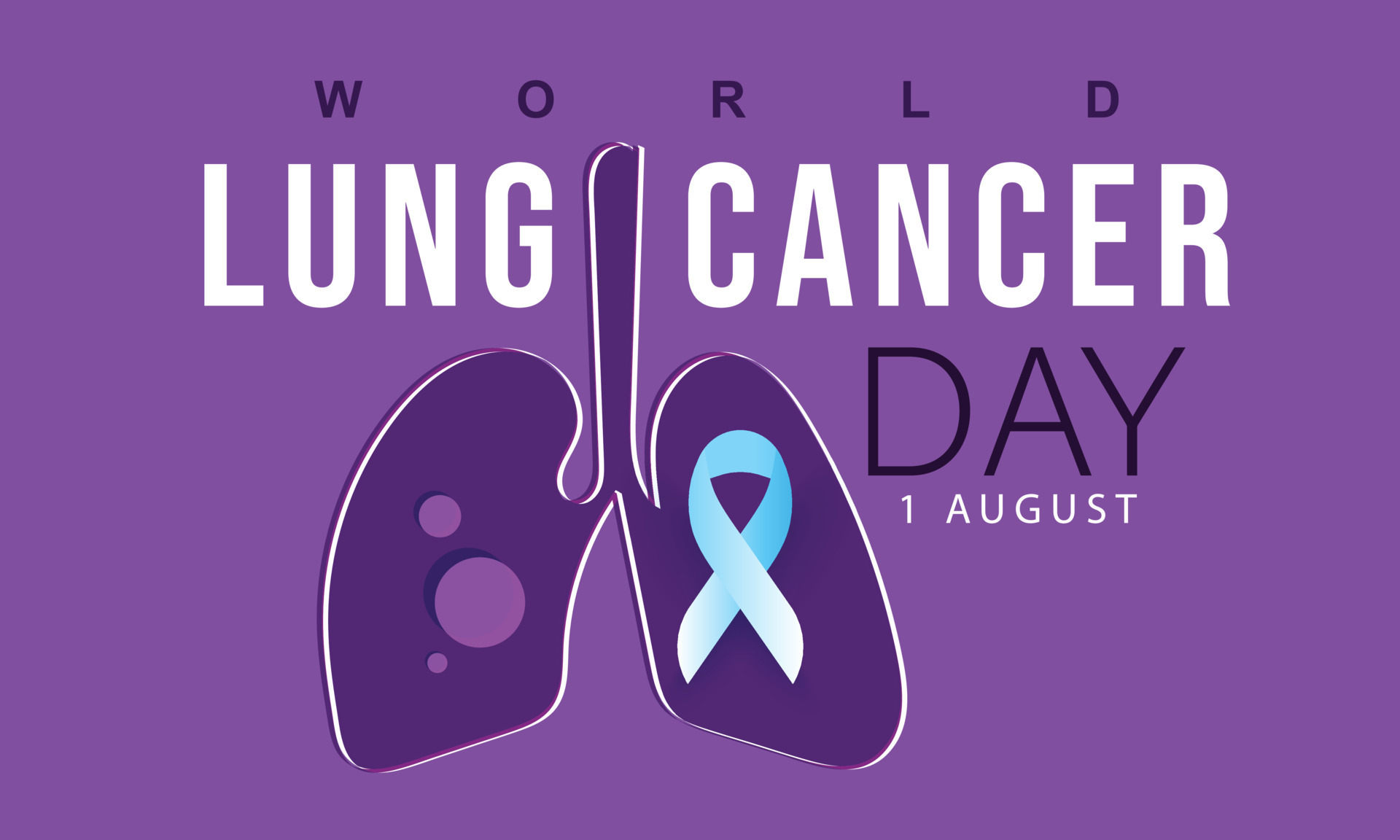 World Lung Cancer Day Background Banner Card Poster Template Vector Illustration 24588042