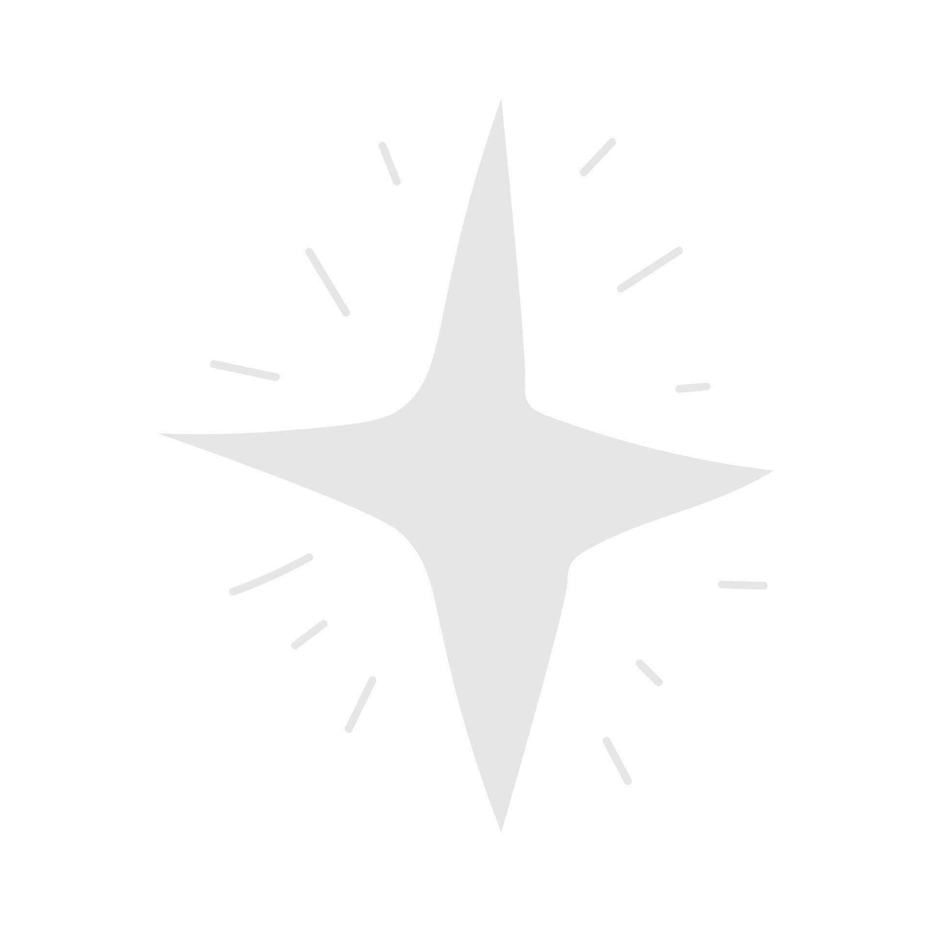 Hand drawn sparkling star. Retro abstract illustration with hand drawn sparkle for celebration ...