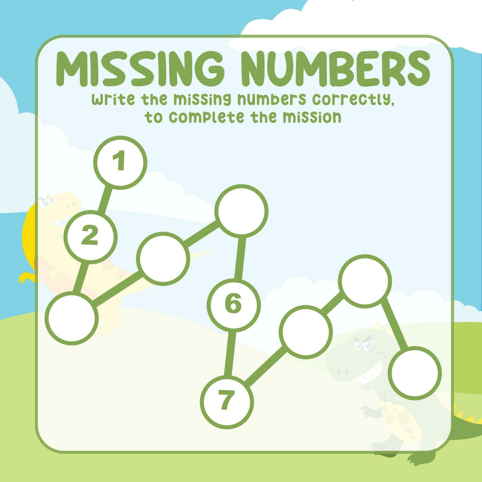 Missing numbers. Write the answer correctly. Educational printable math ...