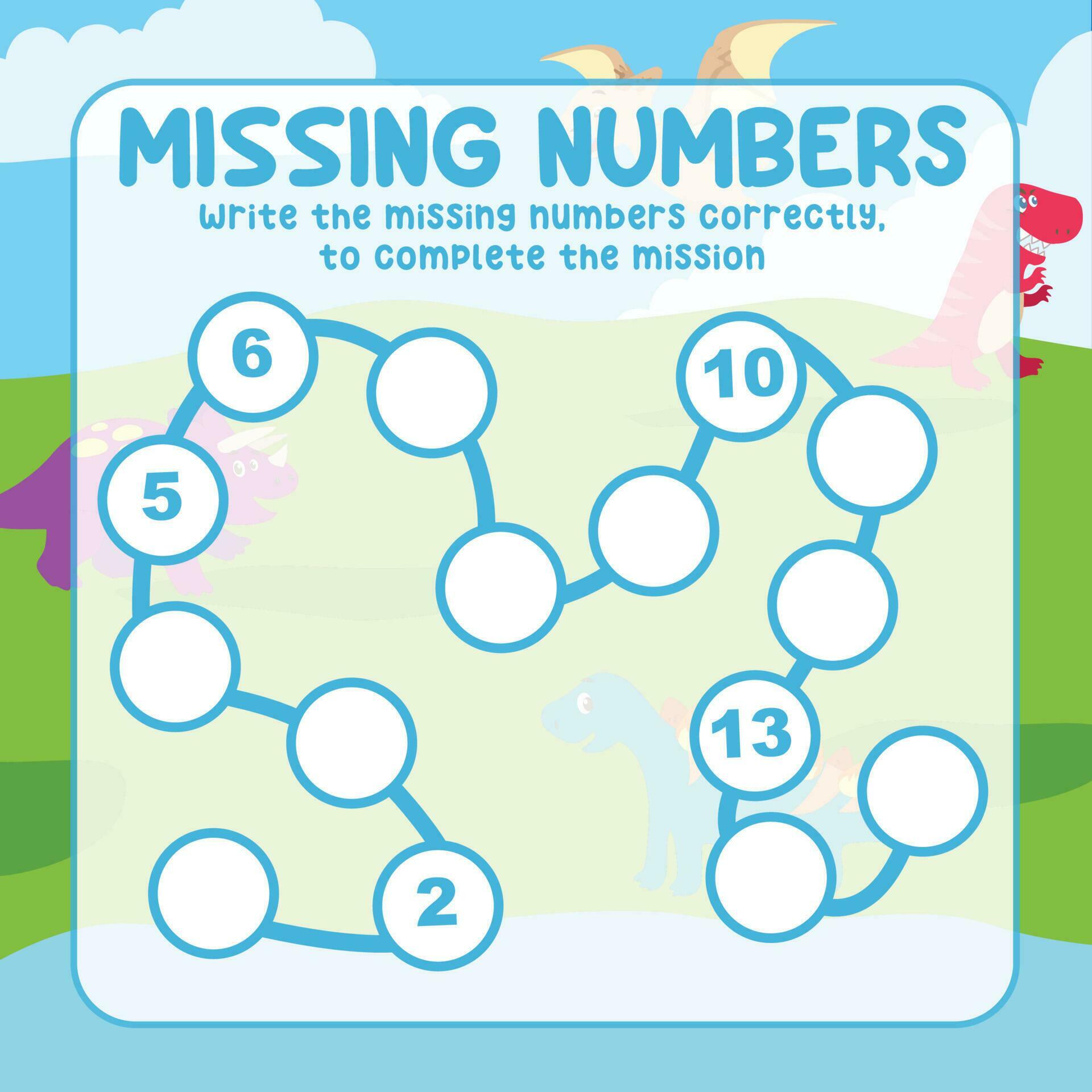 Missing numbers. Write the answer correctly. Educational printable math ...