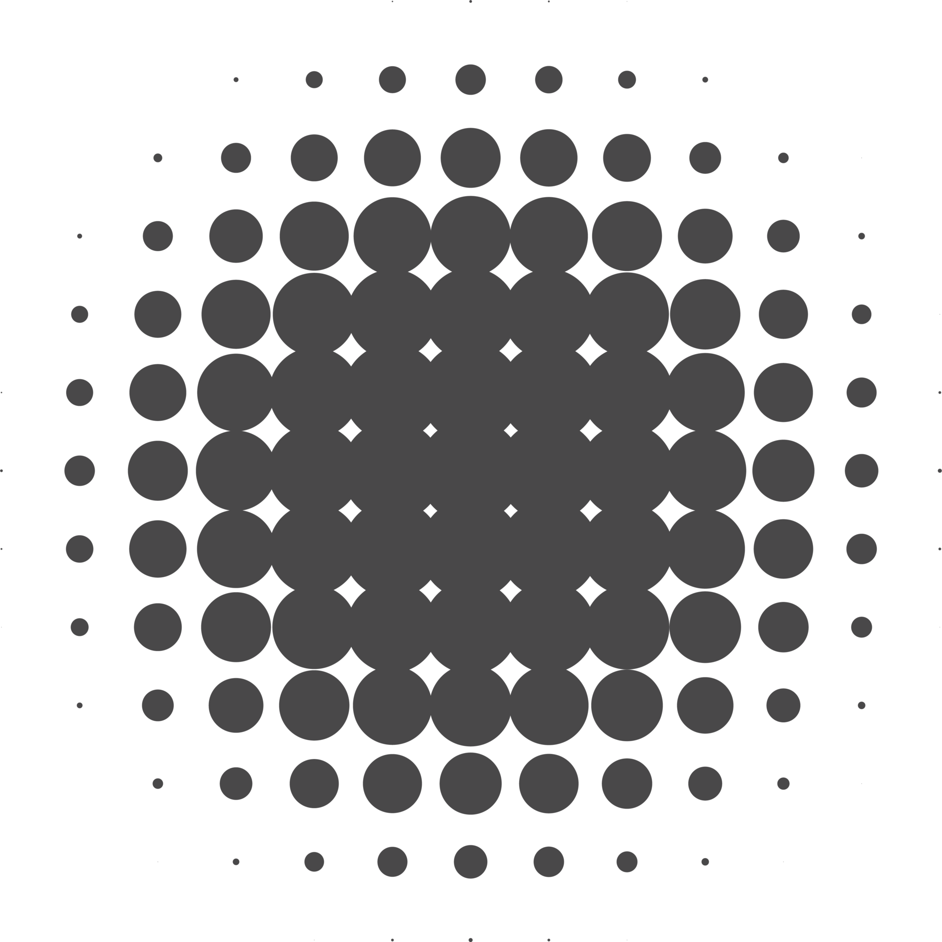 Circle Dots With Halftone Pattern Round Gradient Background Element With Gradation Points