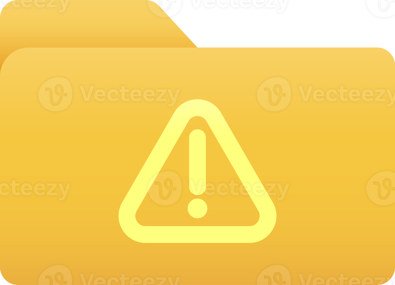 Folder with exclamation mark symbol, Folder icon. 24596223 PNG