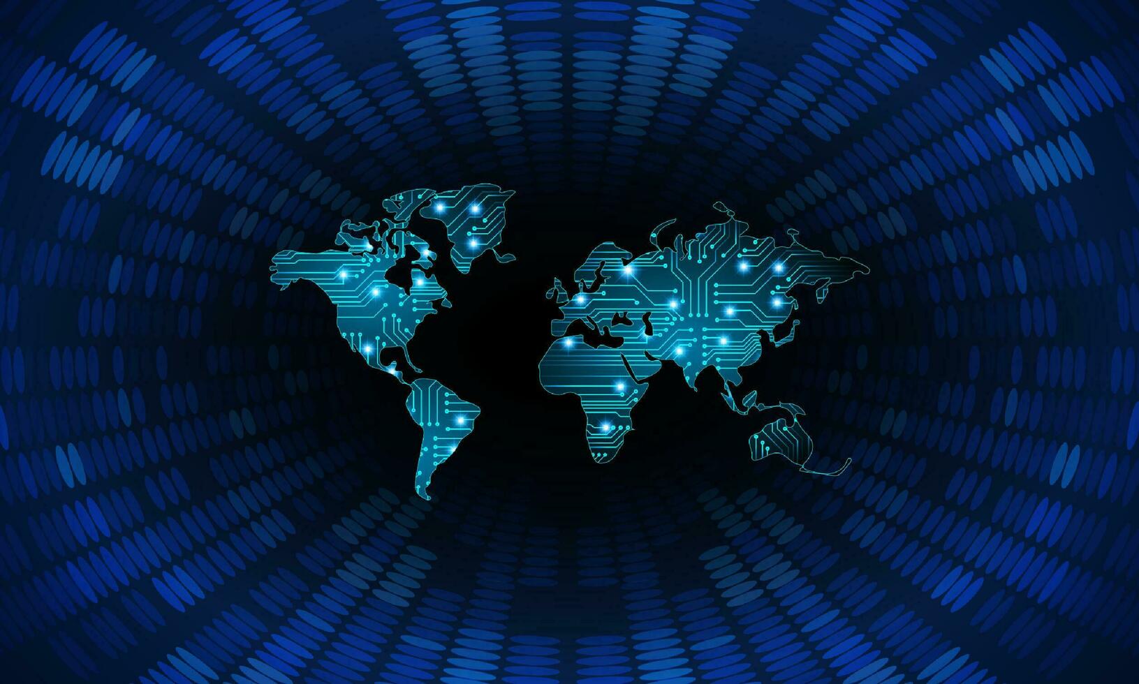 Modern Cybersecurity Technology Background with world map 24597999 ...