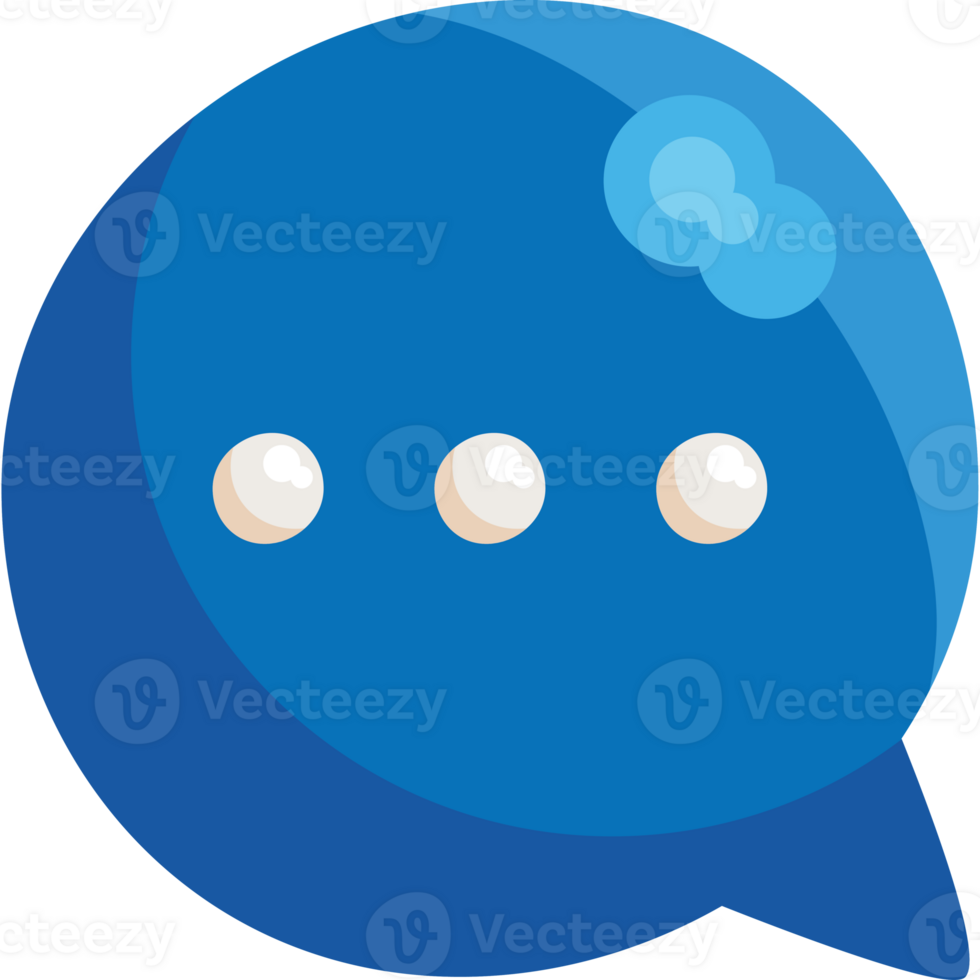 blue speech bubble message dialogue icon 24600336 PNG