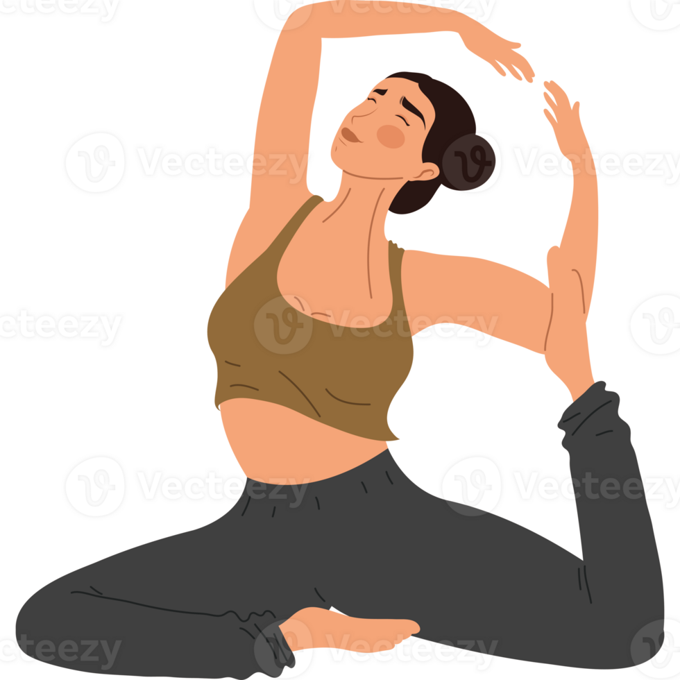 young woman practicing yoga character 24600785 PNG young woman practicing yoga character 24600785 PNG