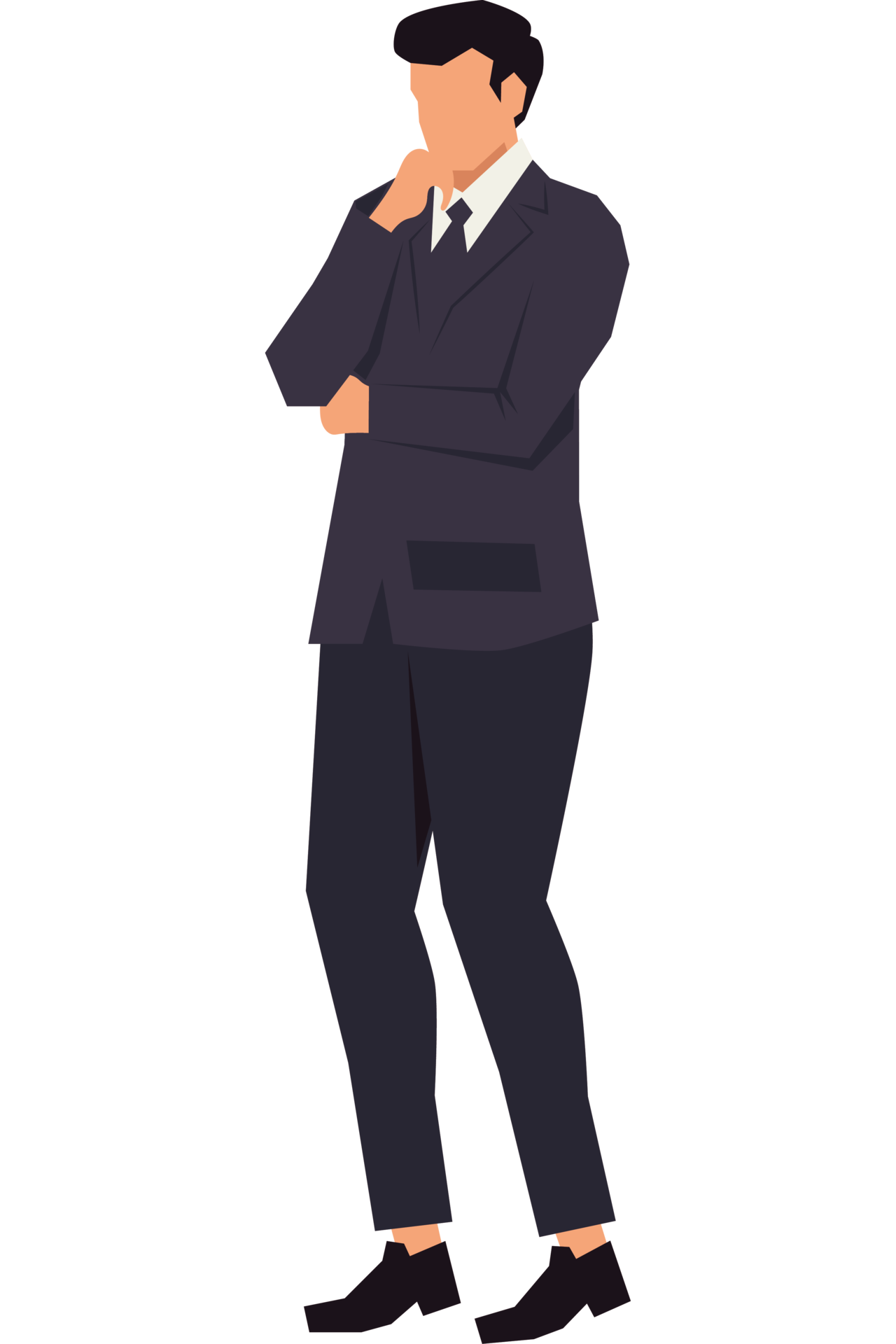 elegant businessman thinking position character 24600922 PNG elegant businessman thinking position character 24600922 PNG
