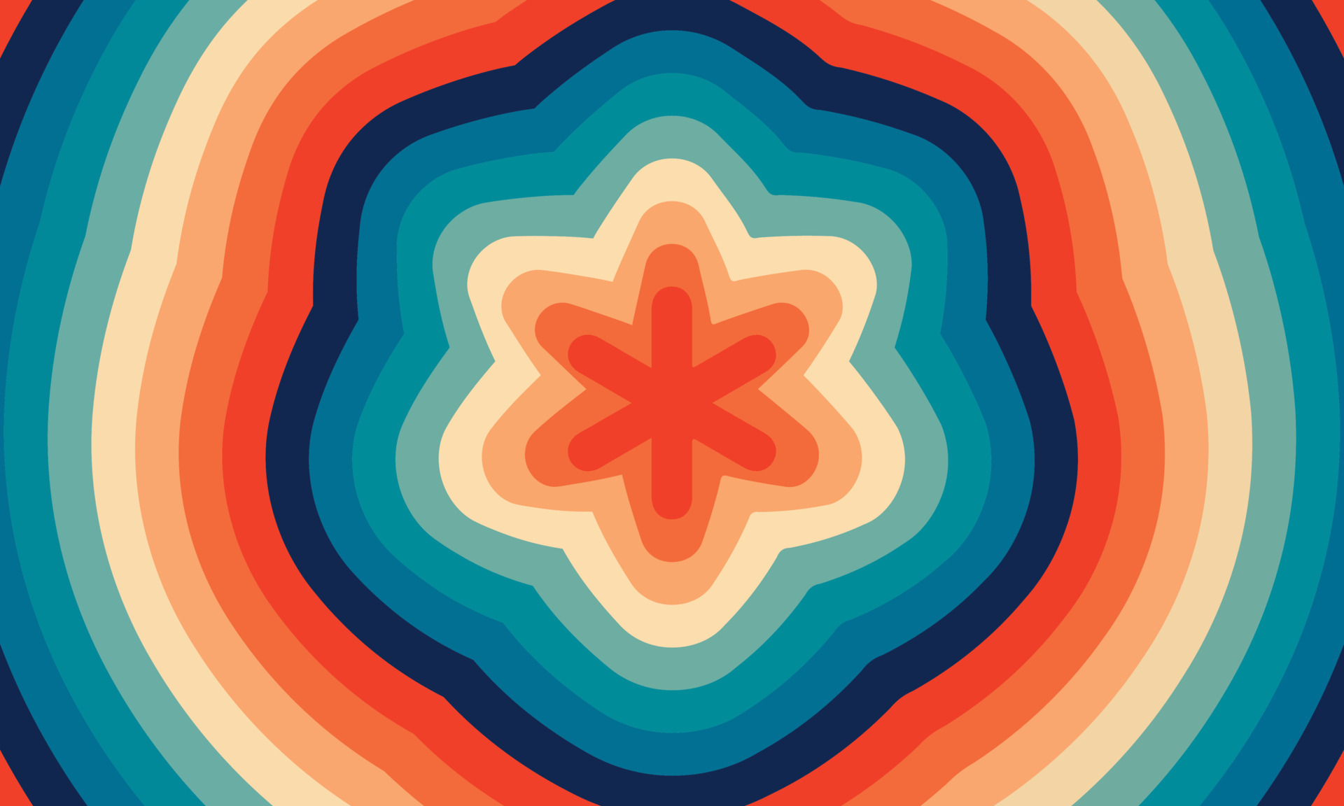 Flower retro vintage swirl twirl pattern abstract 70s background. Vector illustration 24604023 ...