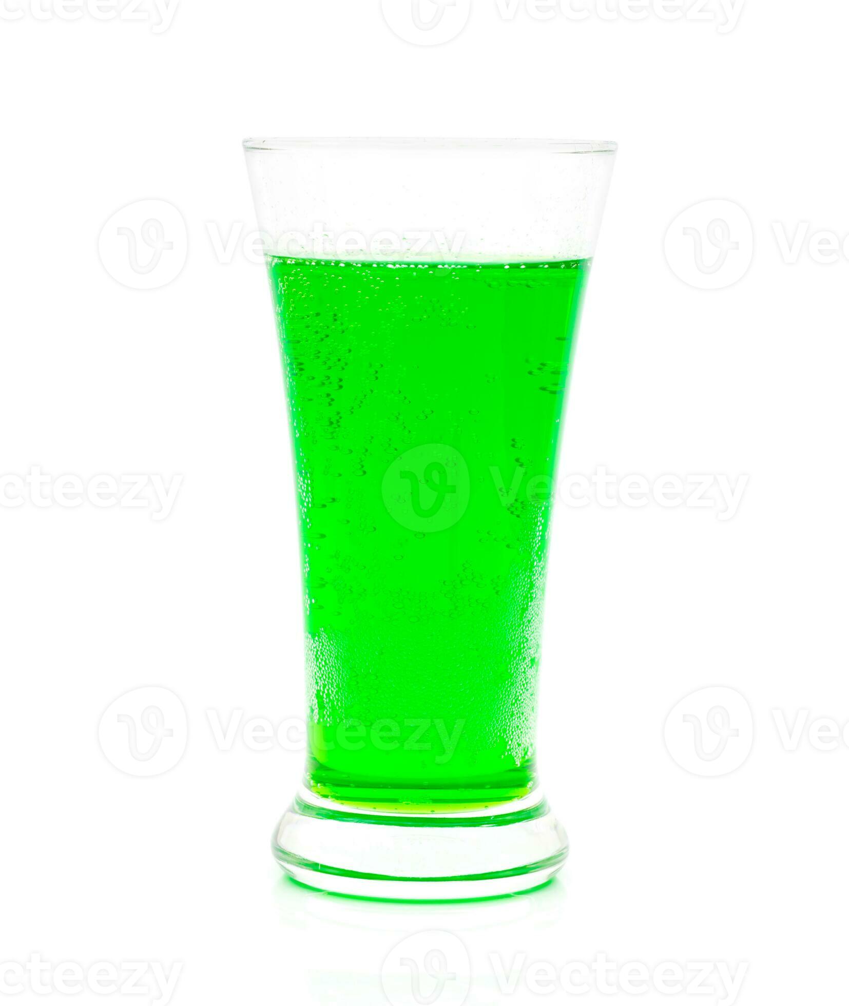 Green sparkling water in a glass on a white background 24606295 Stock Photo at Vecteezy