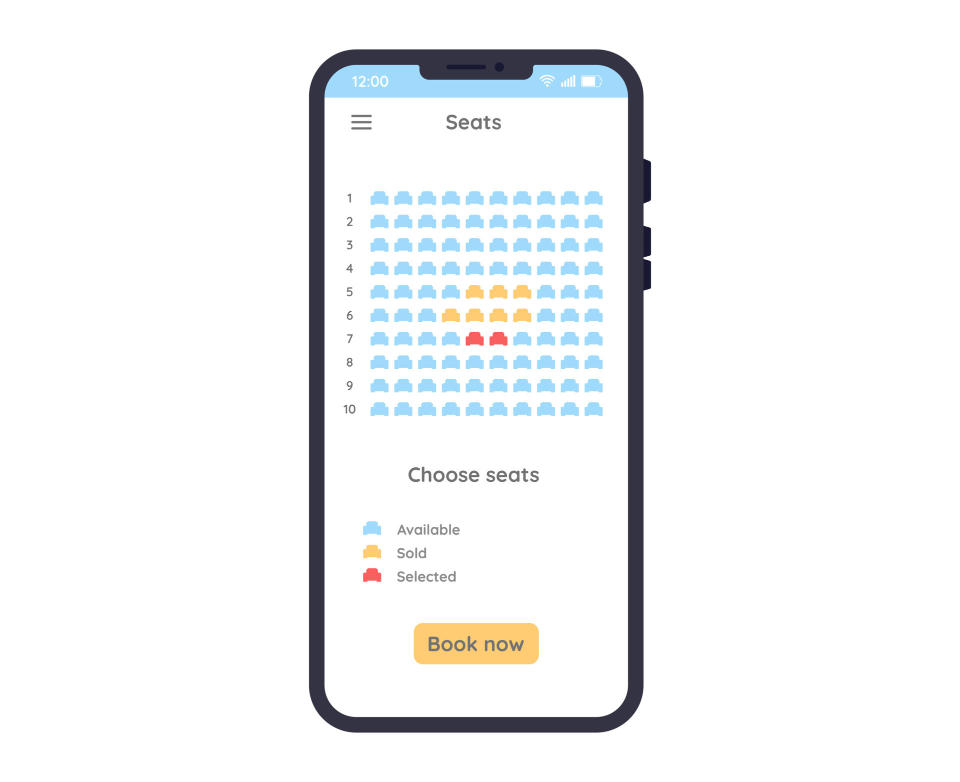 Effortless Seat Reservations Streamlined Smartphone Booking For Movie Theaters And Concerts